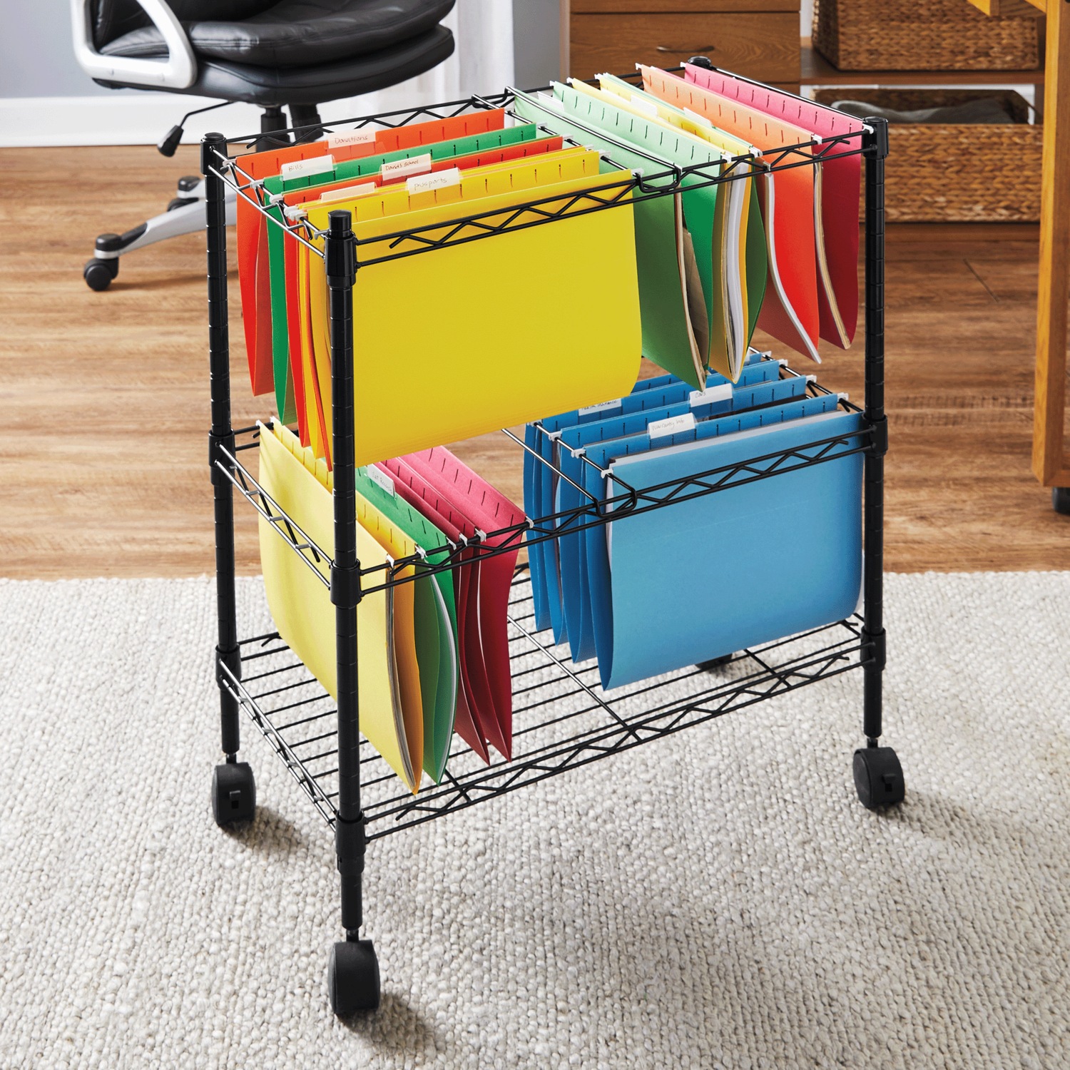 2-Tier Mobile File Cart | Montgomery Ward