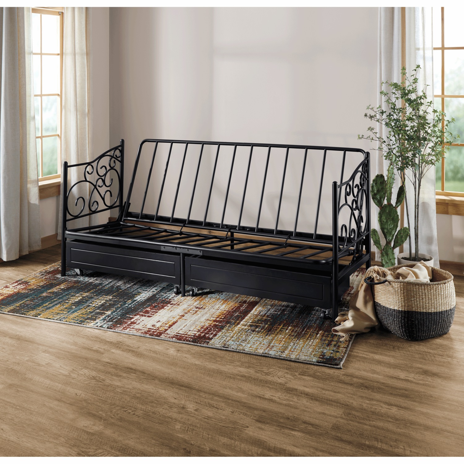 Scroll Storage Futon Frame | Montgomery Ward