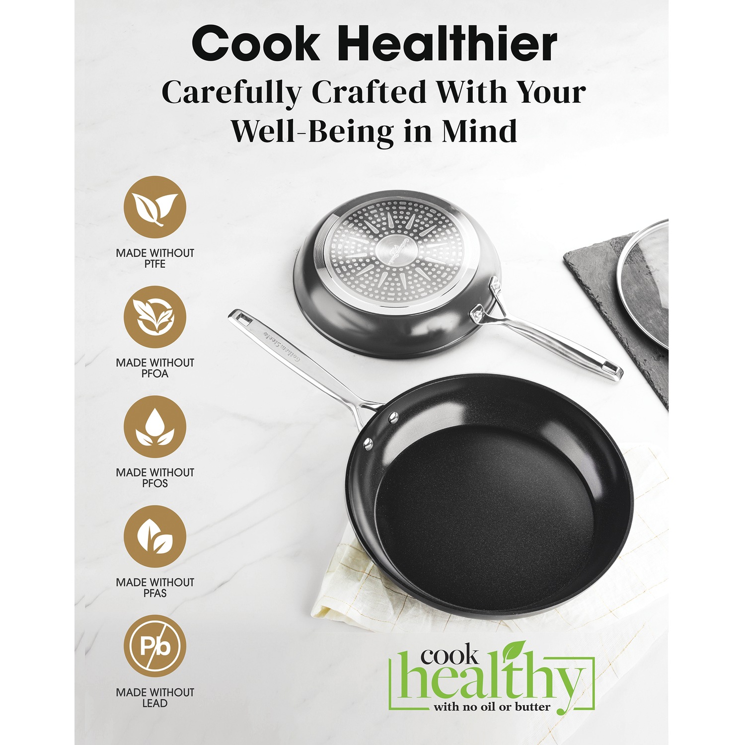 Gotham Steel Hard Anodized 2-Piece Fry Pan Set | Montgomery Ward