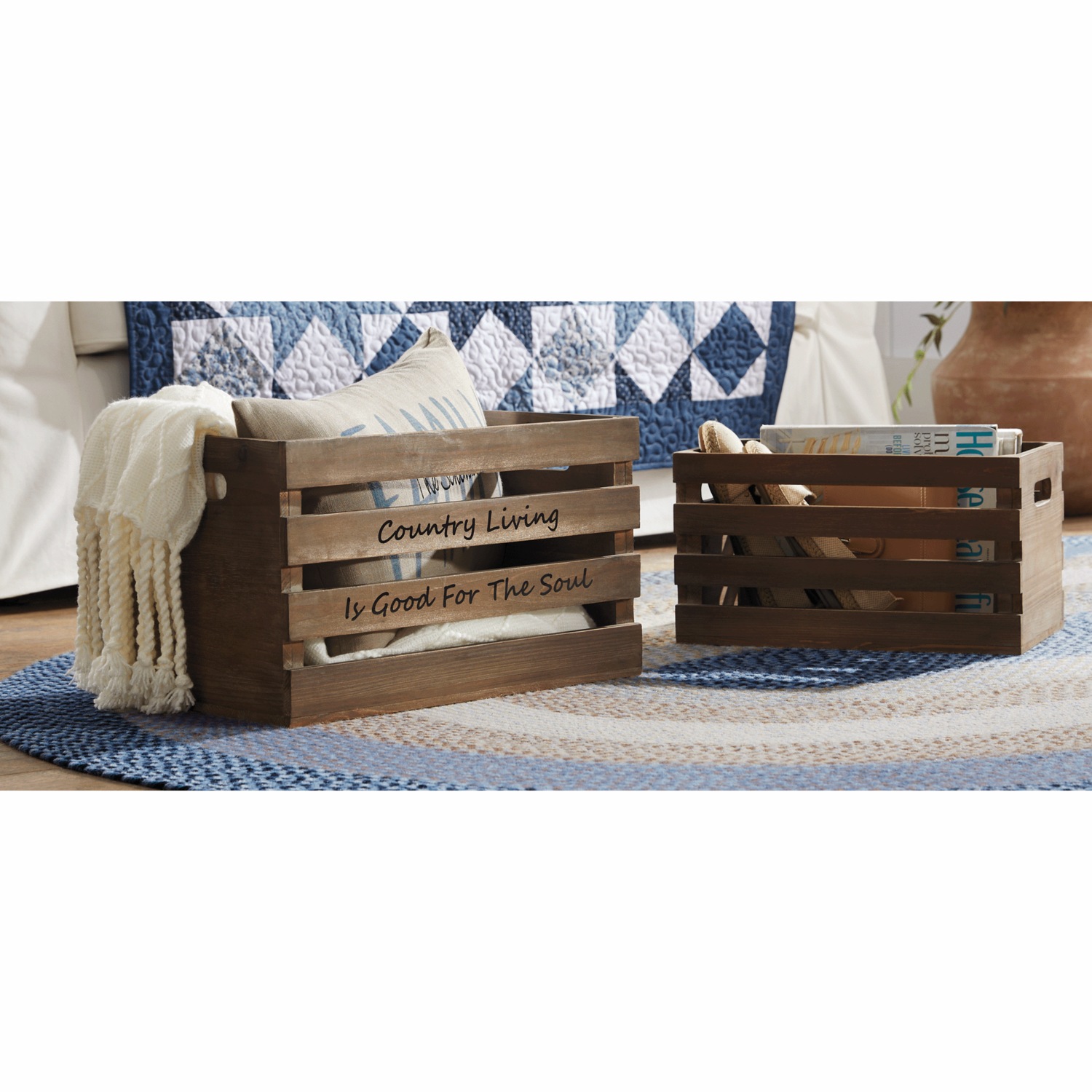 Set of 2 Decorative Crates | Montgomery Ward
