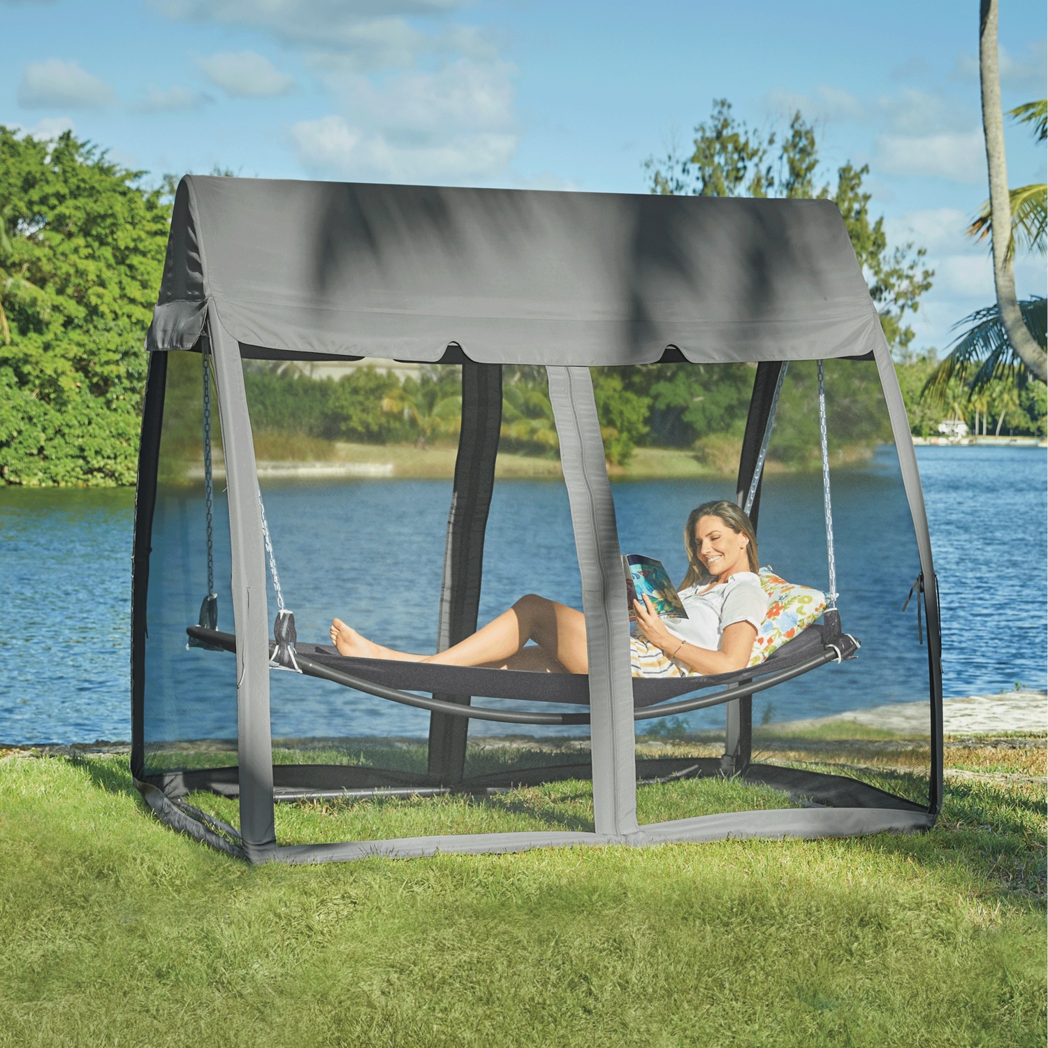 Canopy Sling Bed with Netting | Montgomery Ward