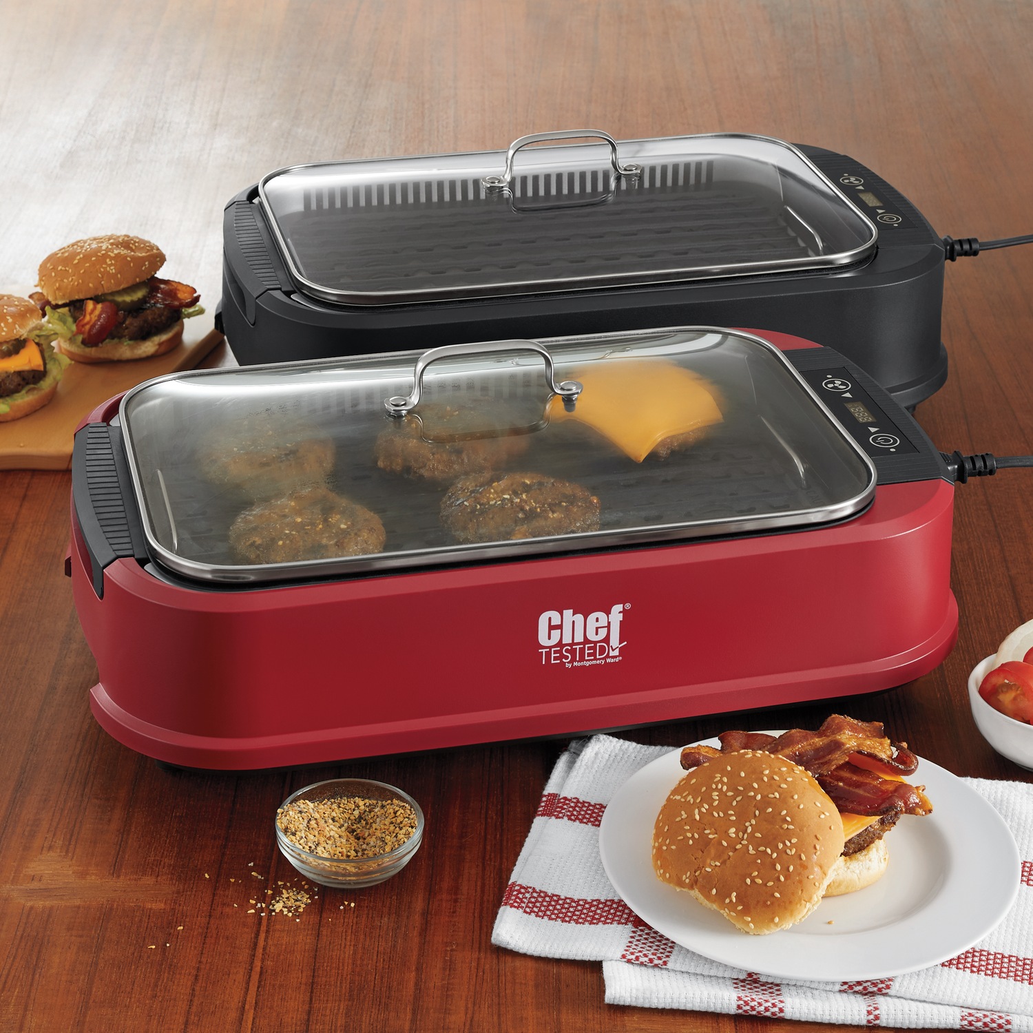 Chef Tested Smokeless Electric Indoor Grill | Montgomery Ward