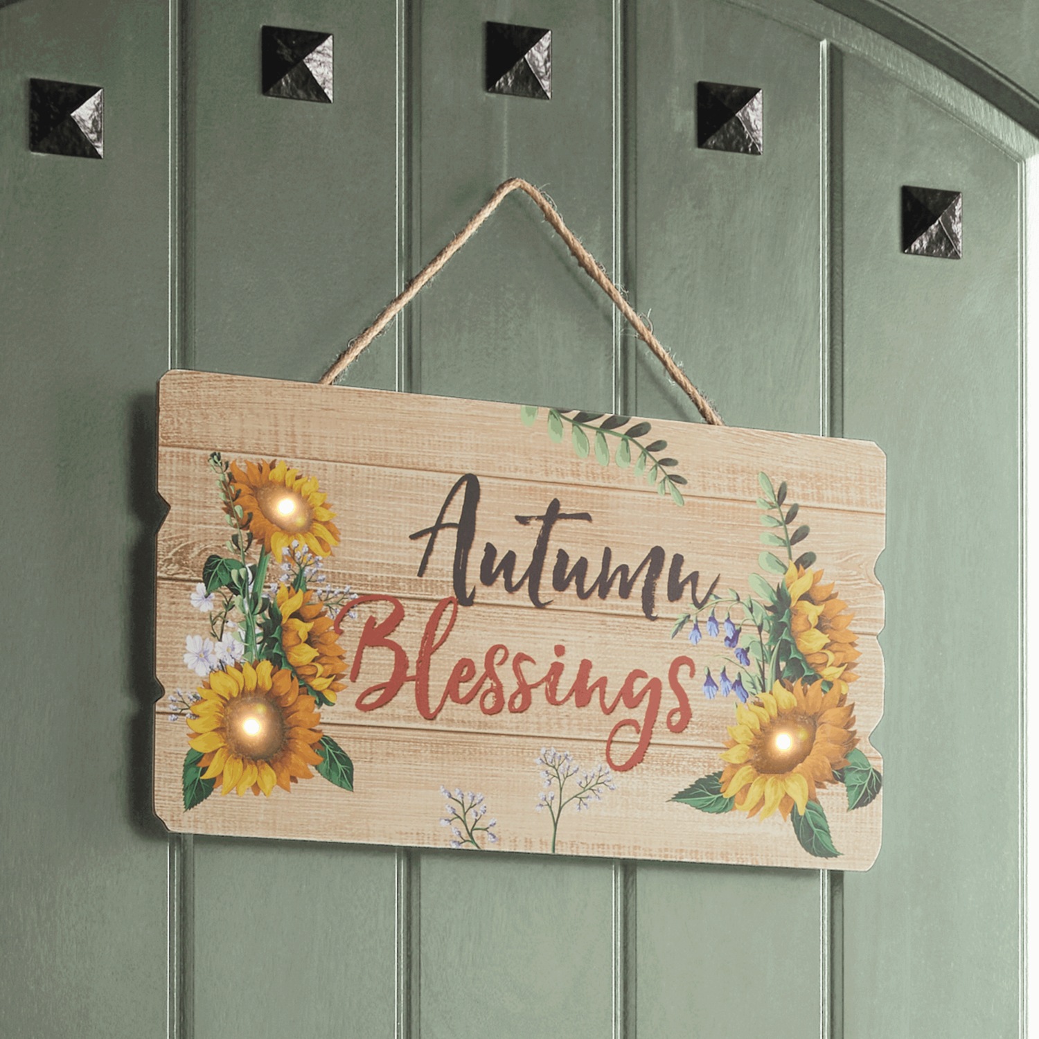 Lit Autumn Blessings Sign | Montgomery Ward