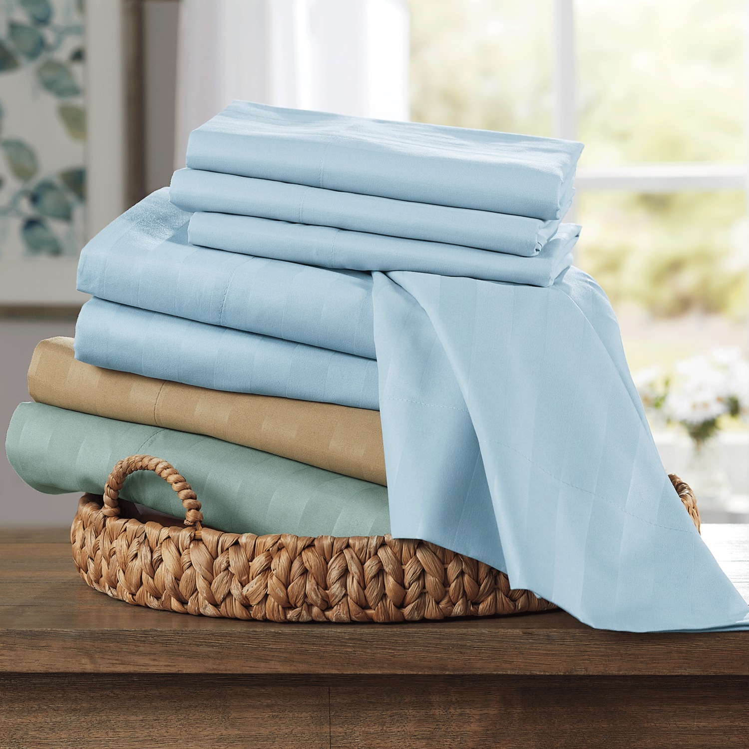 Bed Tite Damask Stripe Sheet Set | Montgomery Ward