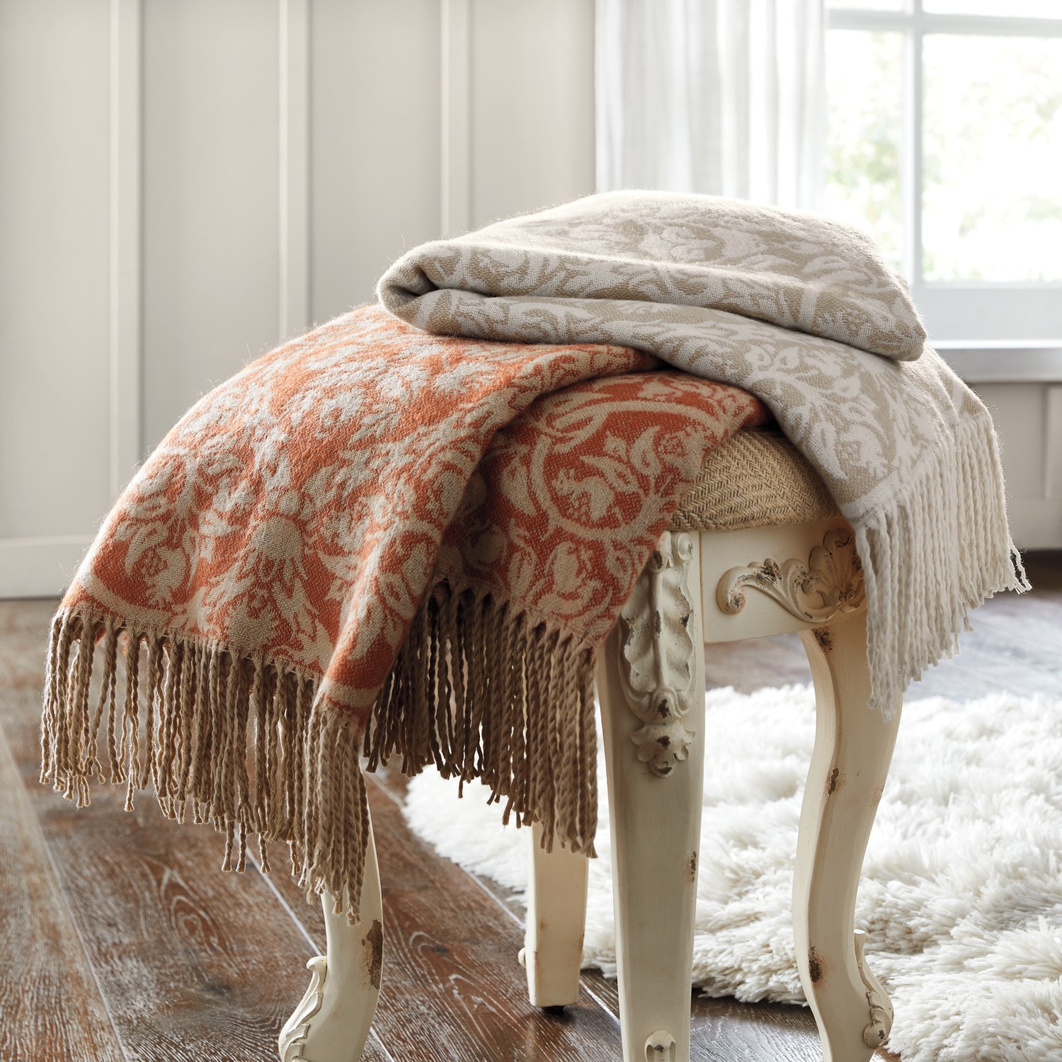 Damask Throw | Montgomery Ward