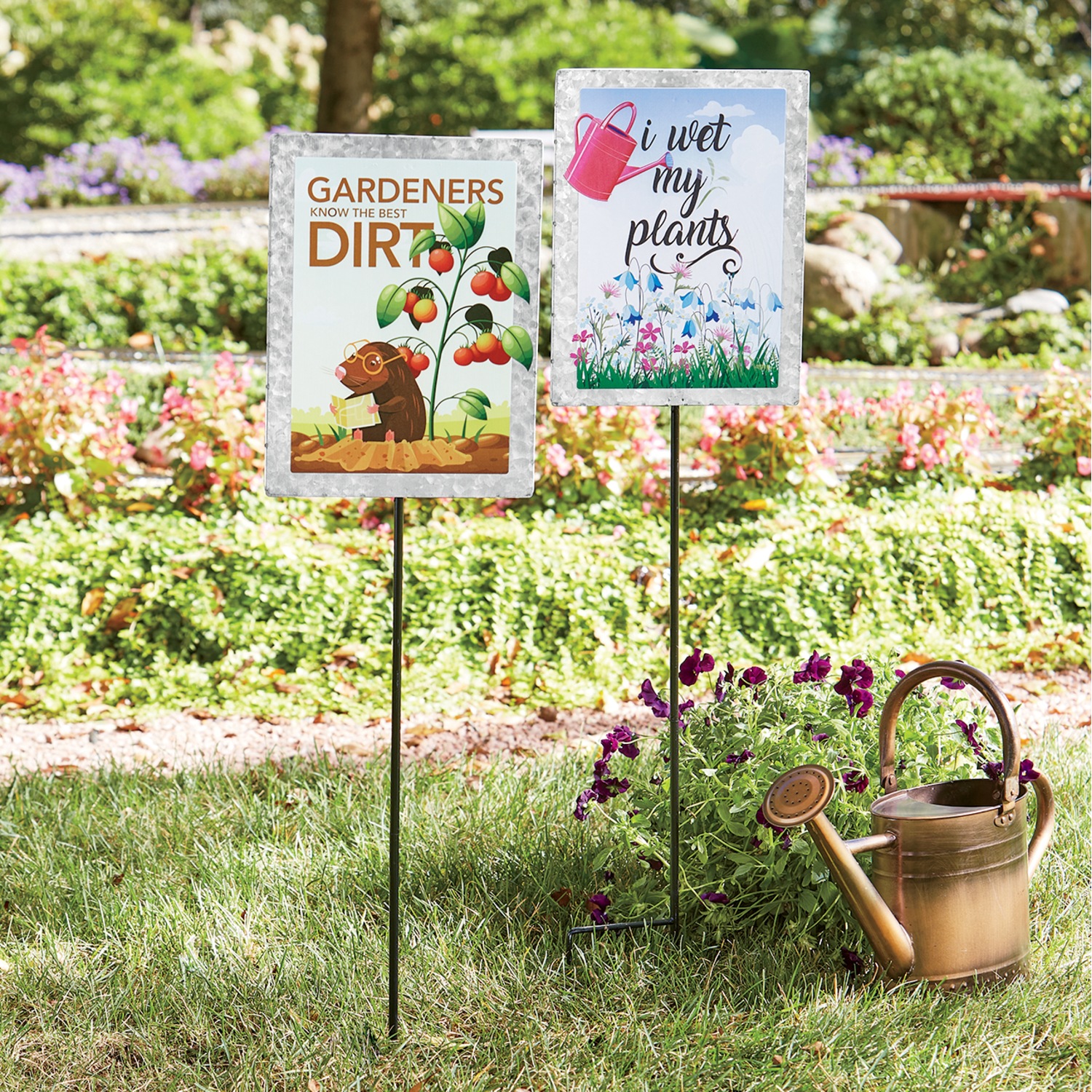 Galvanized Metal Garden Sign | Montgomery Ward