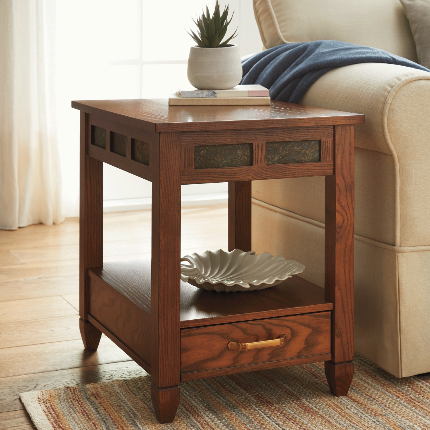 Espada Slate End Table | Montgomery Ward