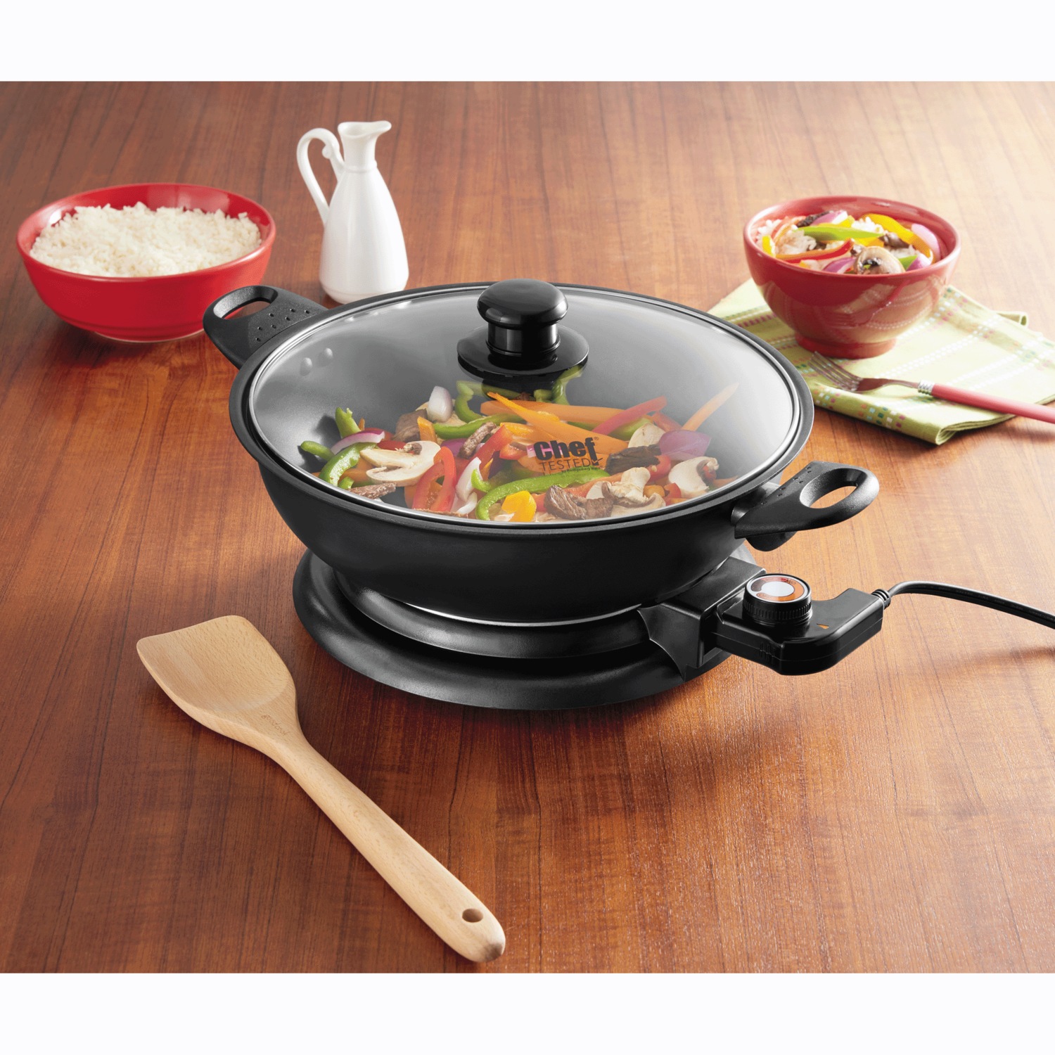 Chef Tested 4-qt. Electric Wok by Wards | Montgomery Ward