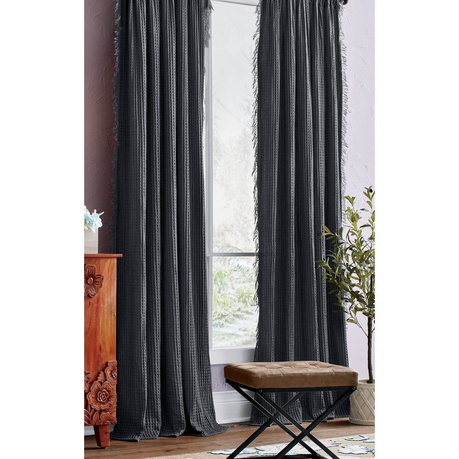 Waffle Weave Window Panel | Montgomery Ward