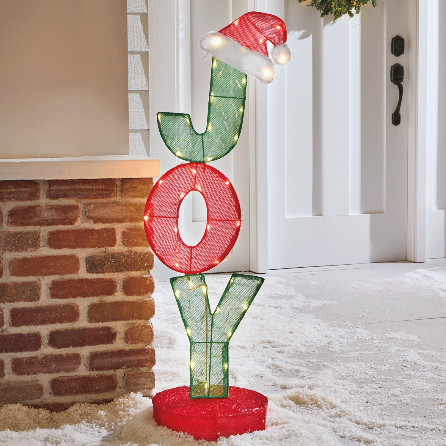 Lit Joy Sign with Hat | Montgomery Ward