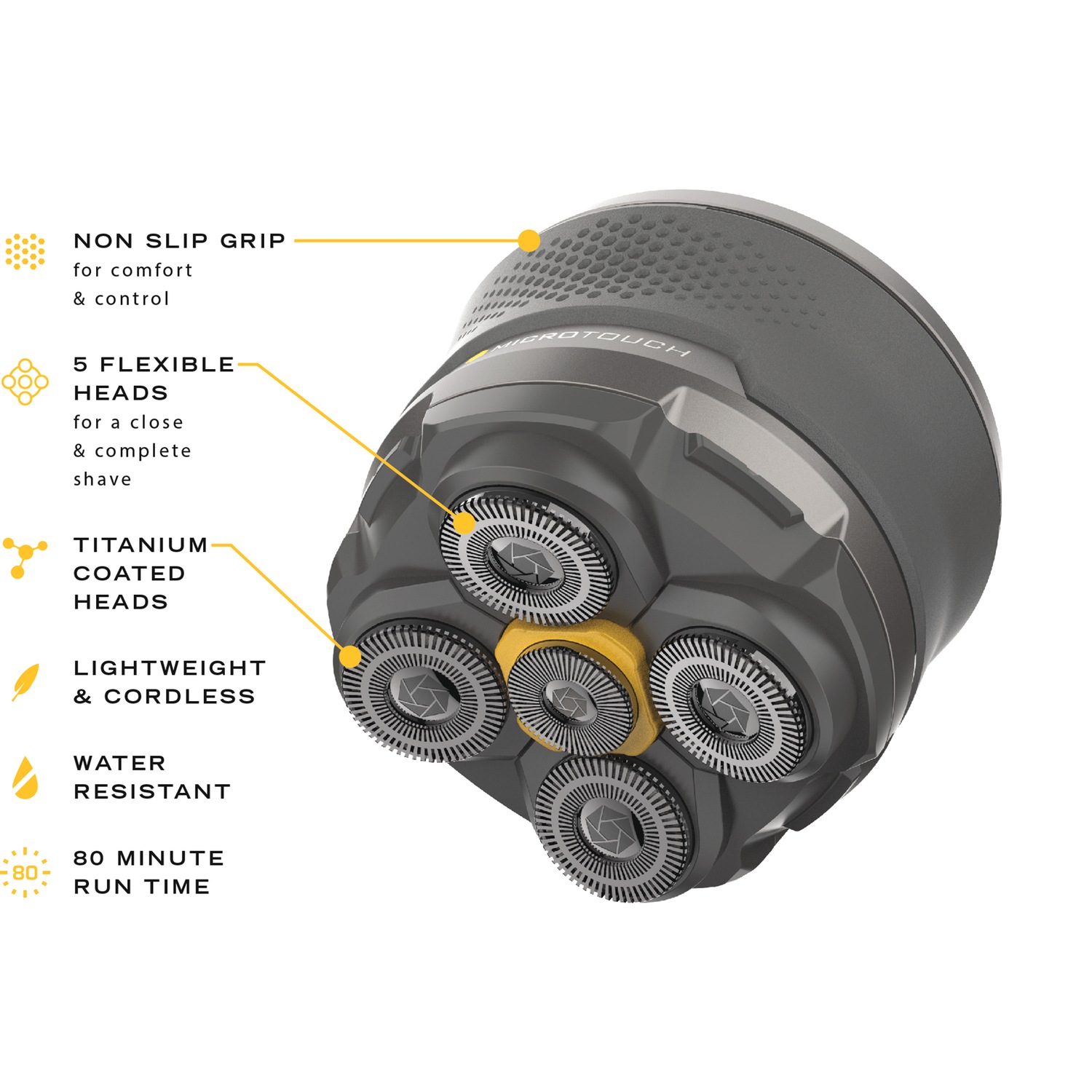Microtouch Titanium Rechargeable Head Shaver | Montgomery Ward