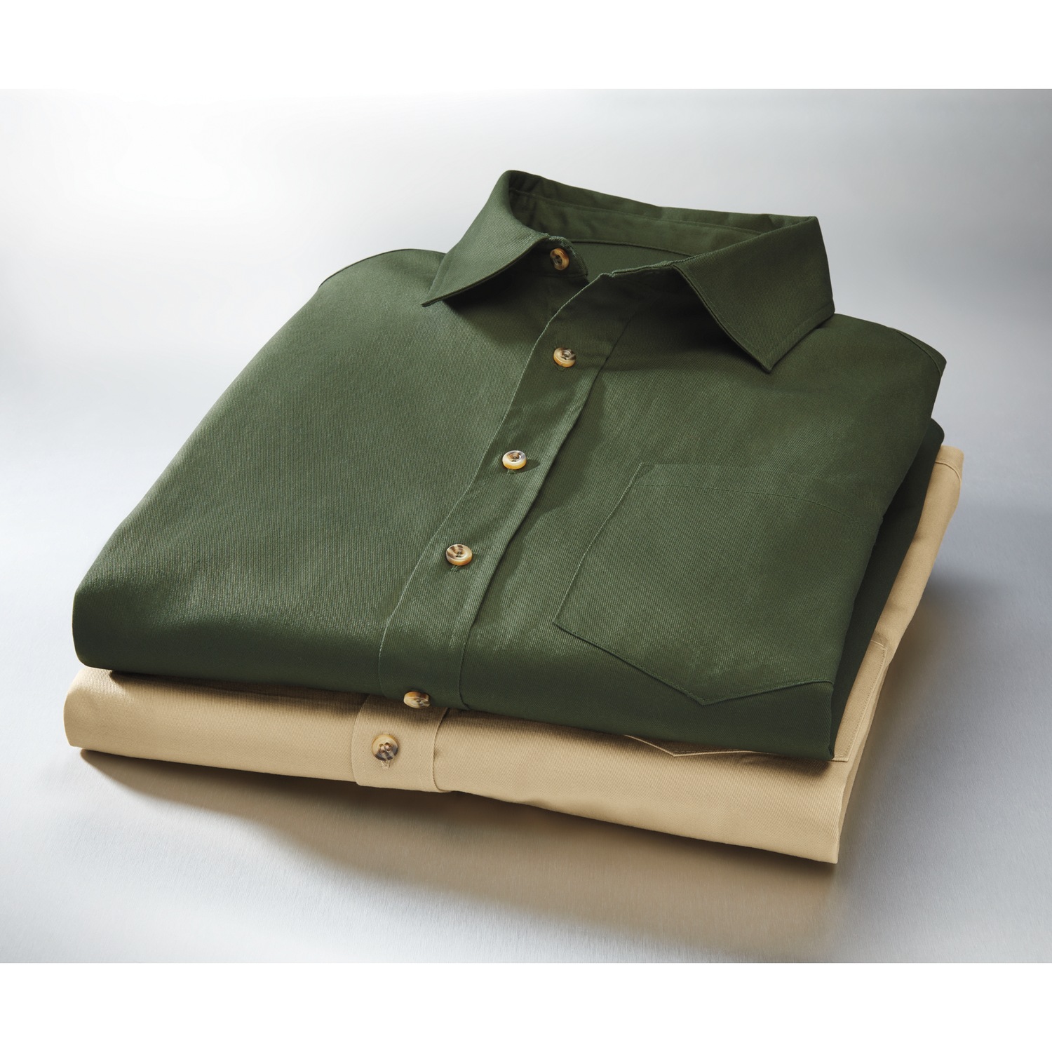 2-Pack Solid Twill Shirts | Montgomery Ward