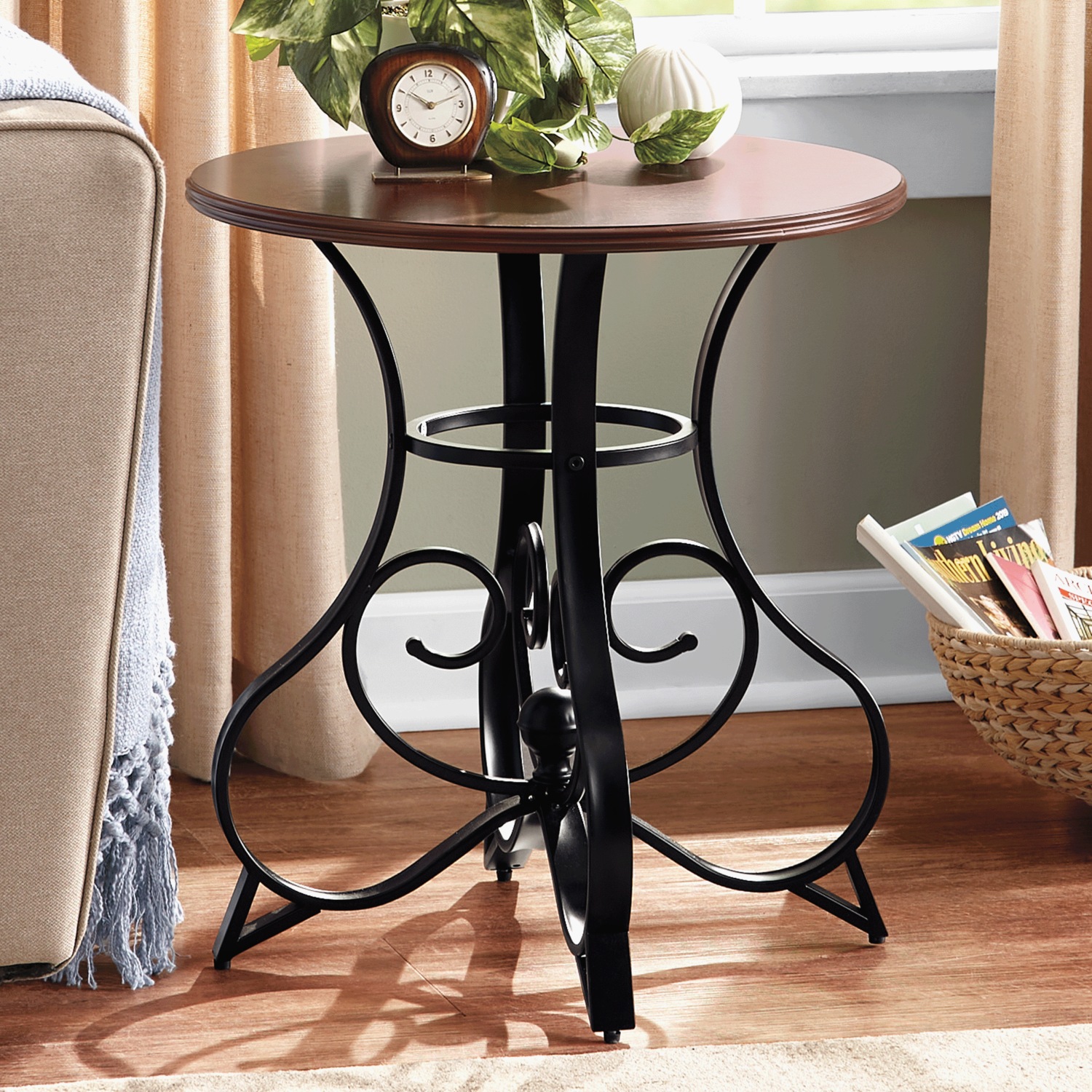Vivienne Scroll End Table | Montgomery Ward