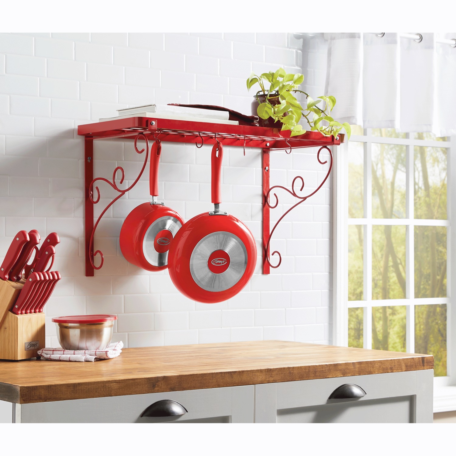 Scroll Wall Pot Rack | Montgomery Ward