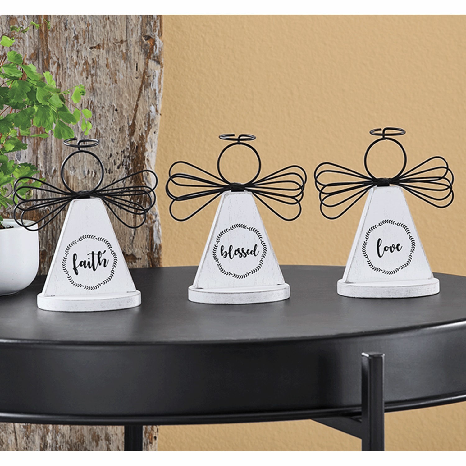 Set of 3 Wire Angel Figurines | Montgomery Ward