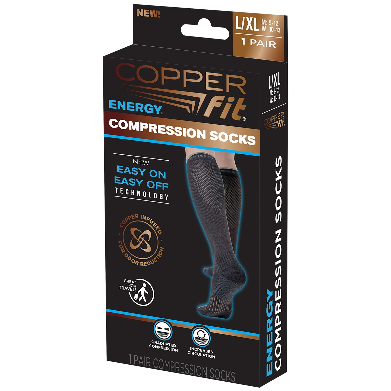 Copper Fit Unisex Energy Compression Socks | Montgomery Ward