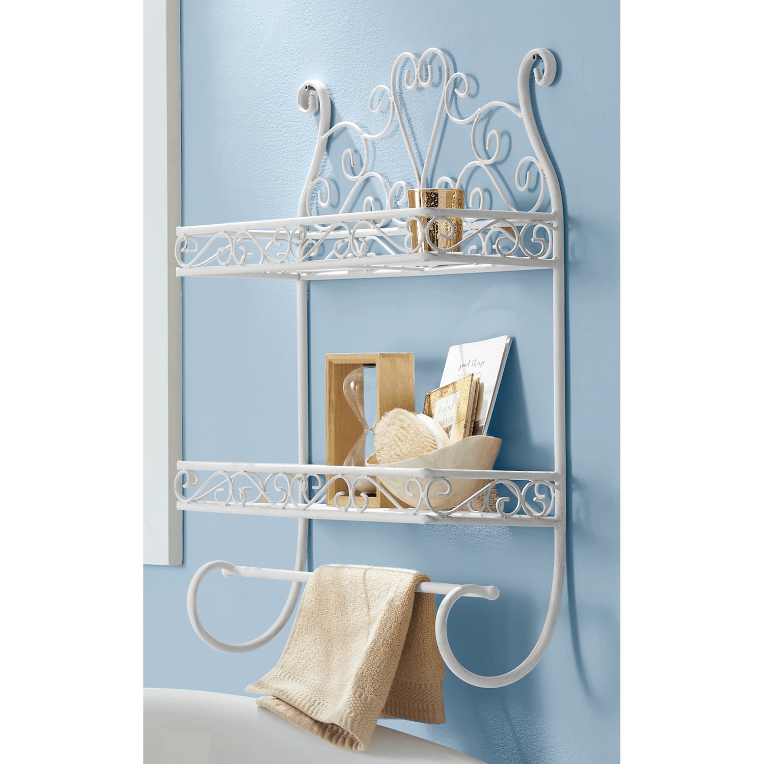 Garden Gate Scroll Storage Shelf | Montgomery Ward