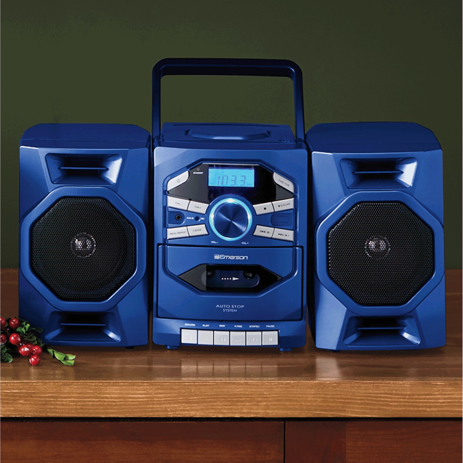 Emerson Portable CD/Cassette Stereo Boom Box | Montgomery Ward