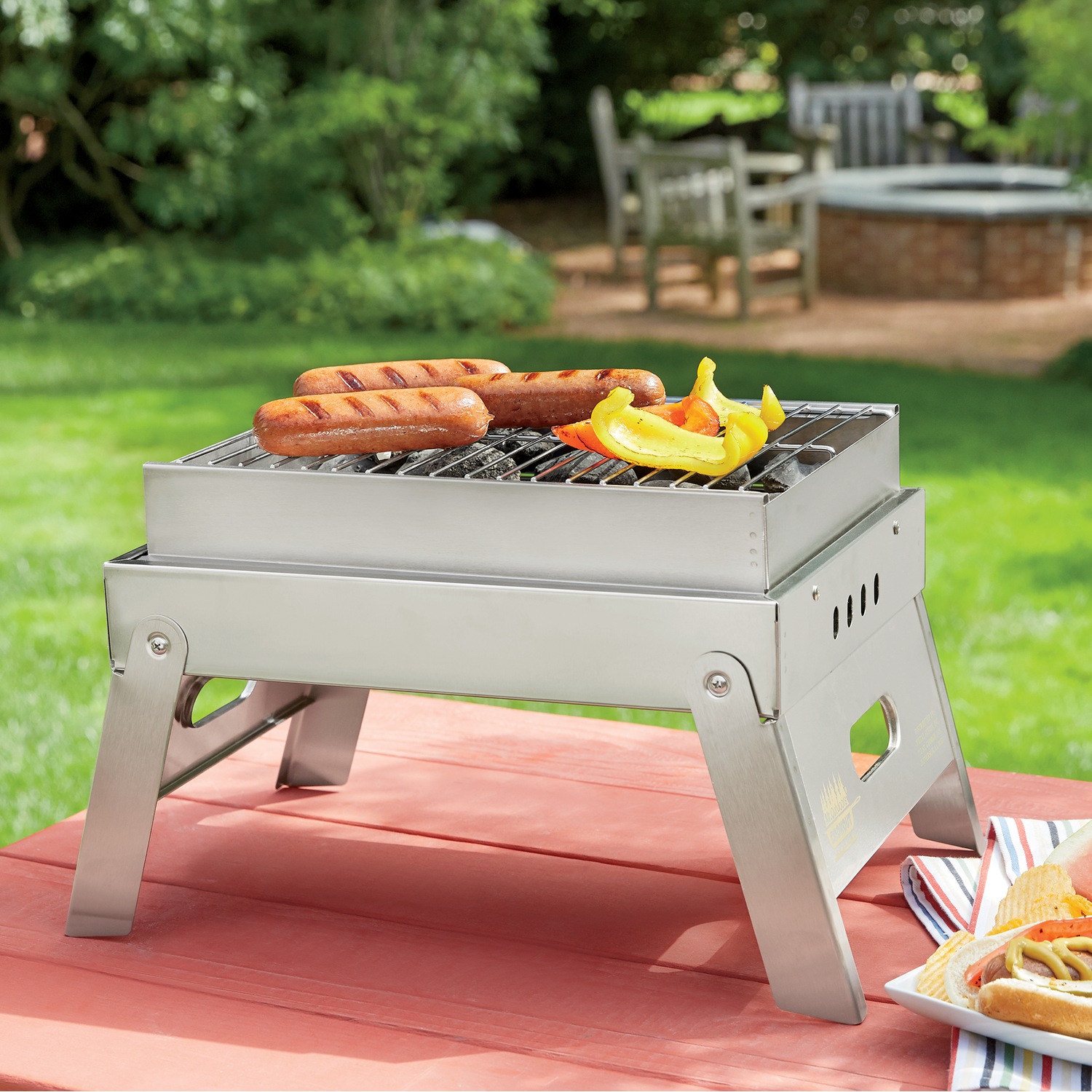 Portable Charcoal Camp Grill | Montgomery Ward