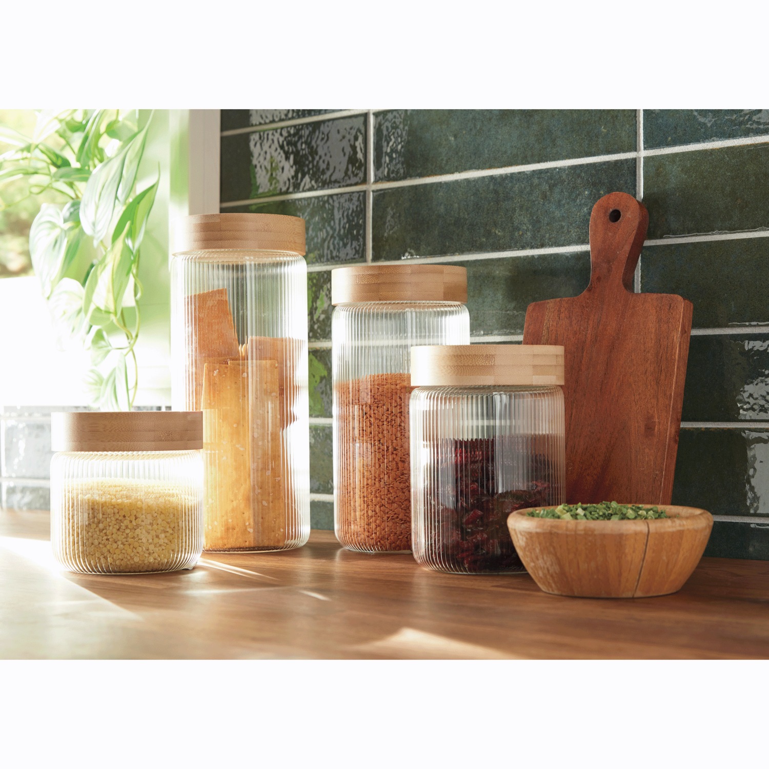 Set of 4 Glass Canisters | Montgomery Ward