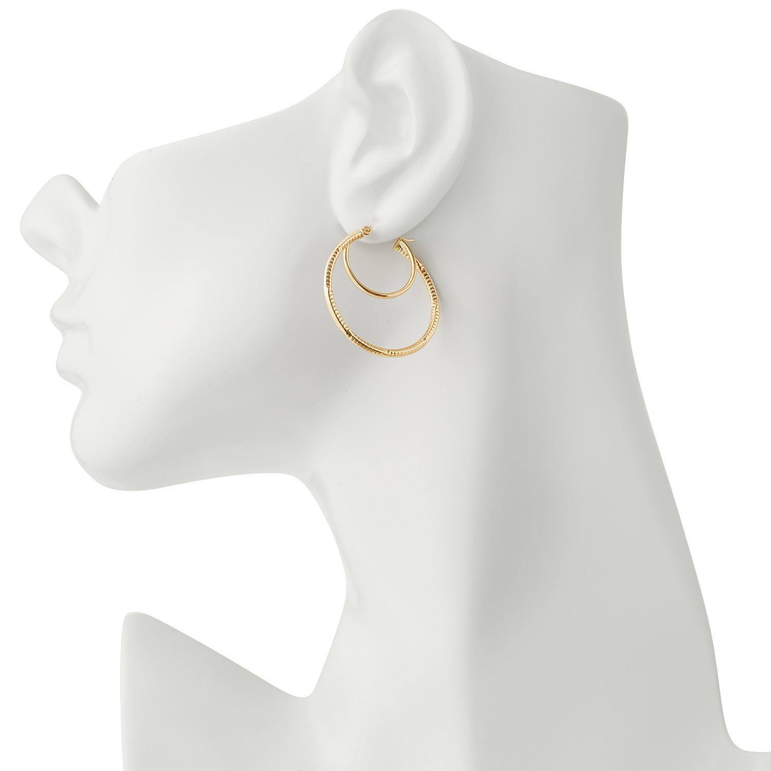10K Gold Round Double Hoops | Montgomery Ward