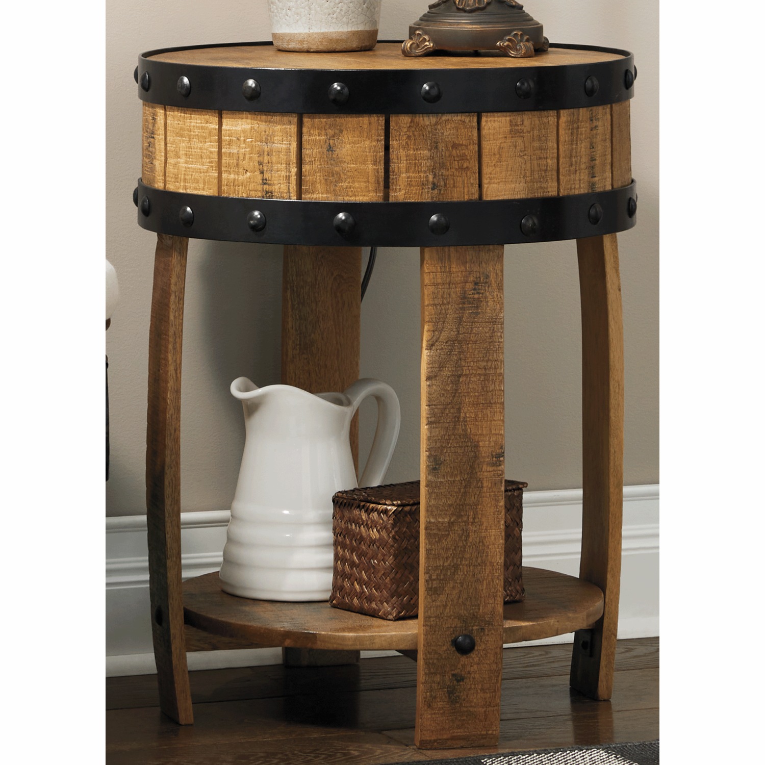 Barrel End Table | Montgomery Ward