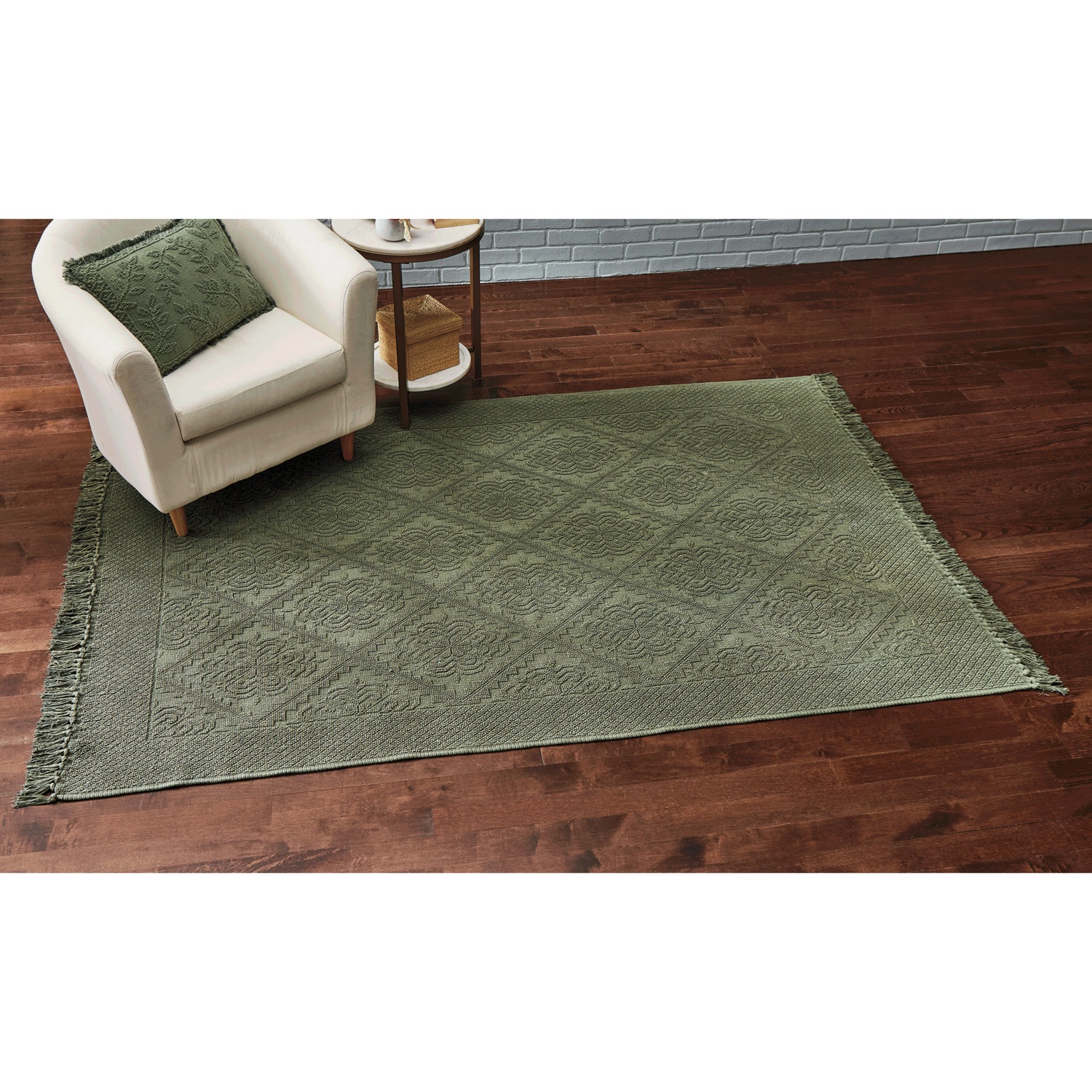 Textured Rug with Fringe | Montgomery Ward