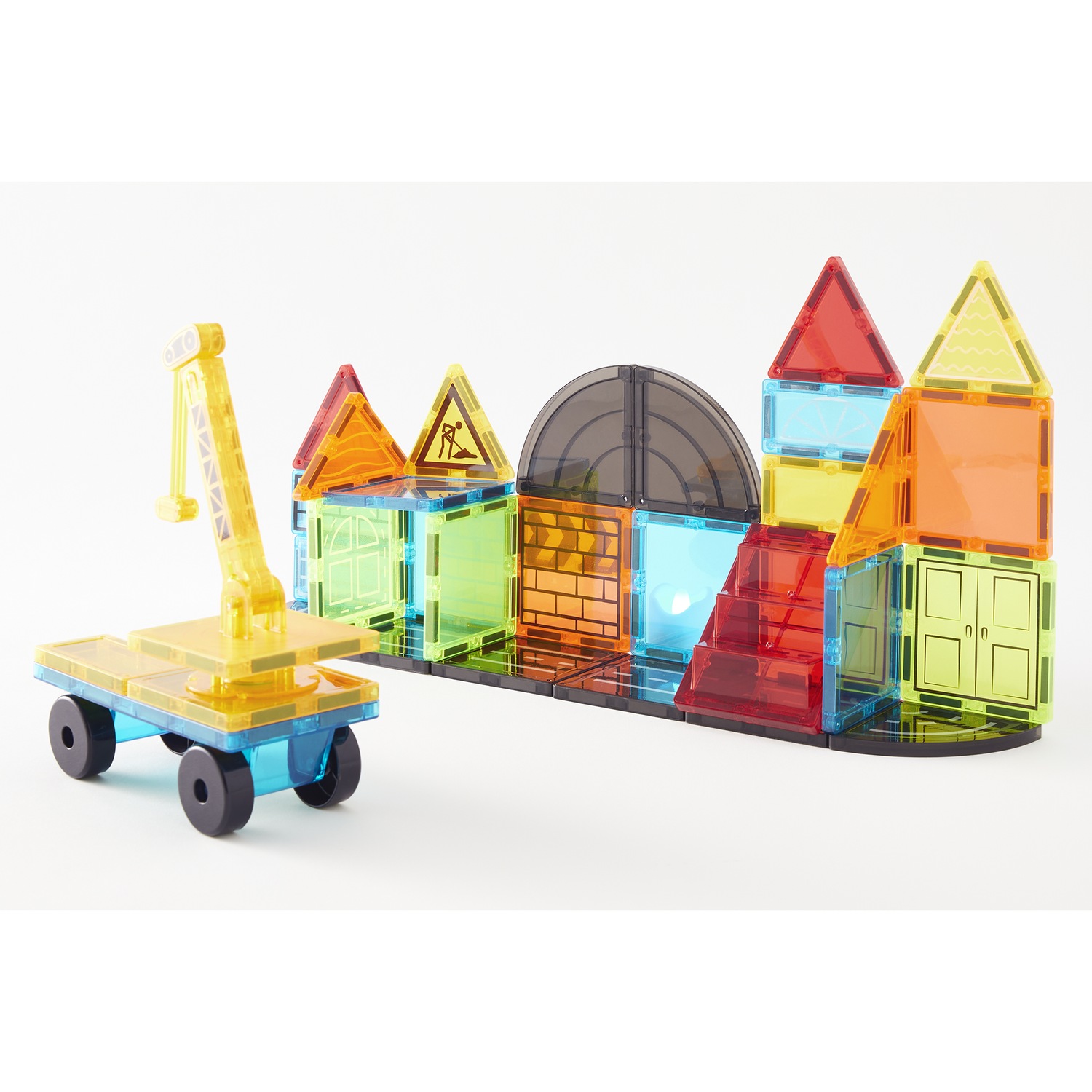 42-Piece Magnetic Tiles Construction Blocks | Montgomery Ward
