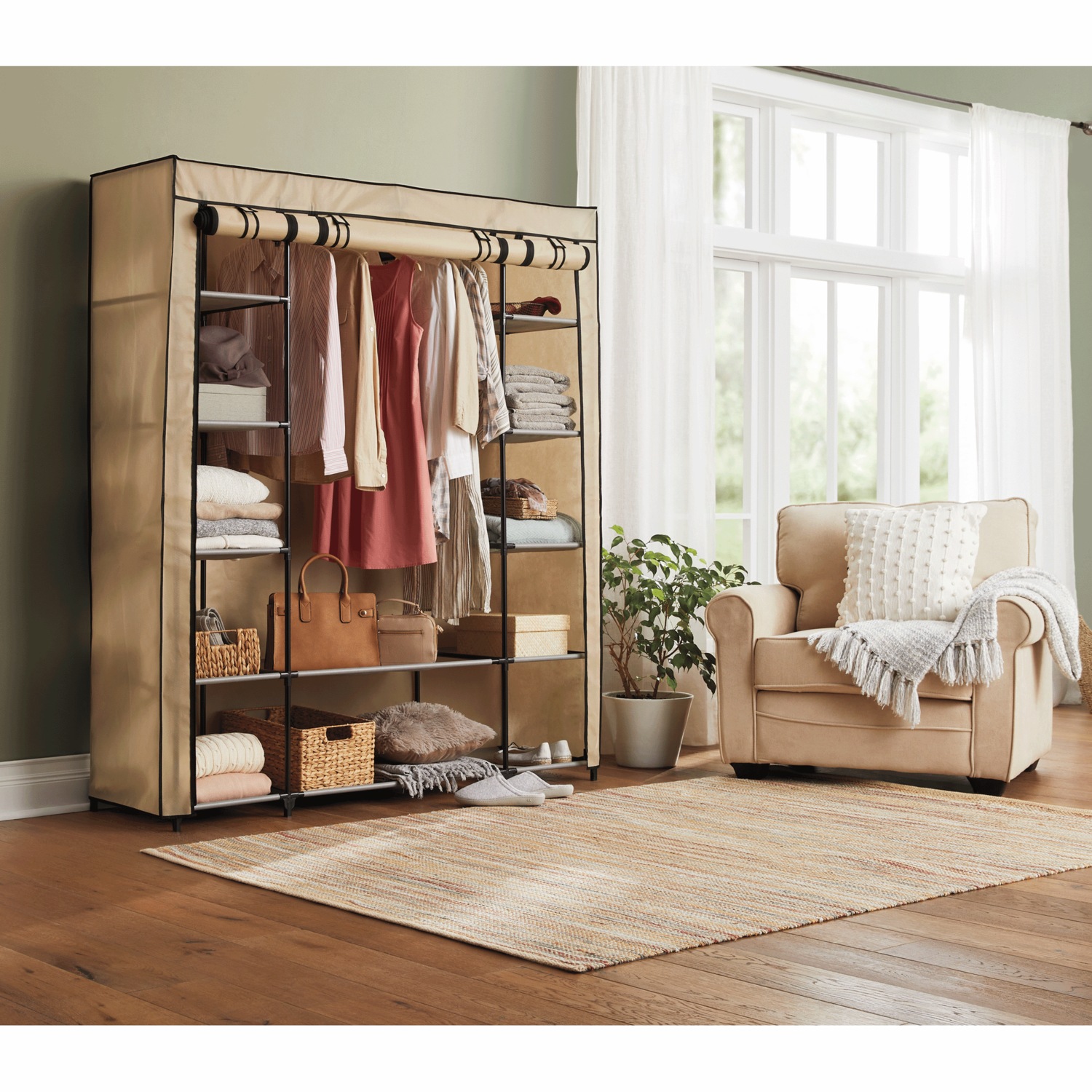 Storage Wardrobe with Lighting | Montgomery Ward