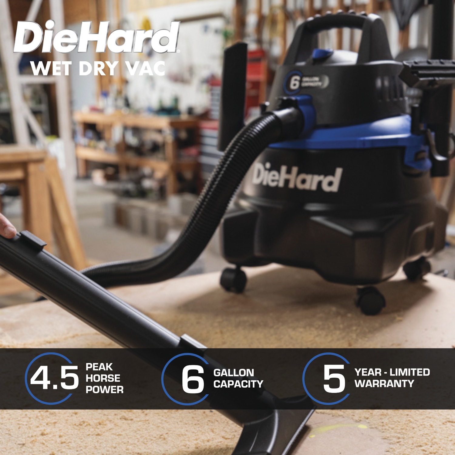 DieHard 6-Gallon Wet/Dry Vac | Montgomery Ward