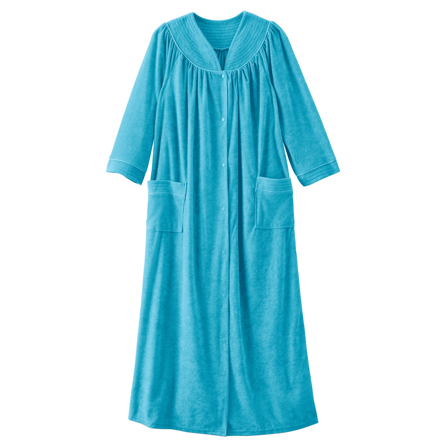 Snap-Front Long Terry Robe | Montgomery Ward