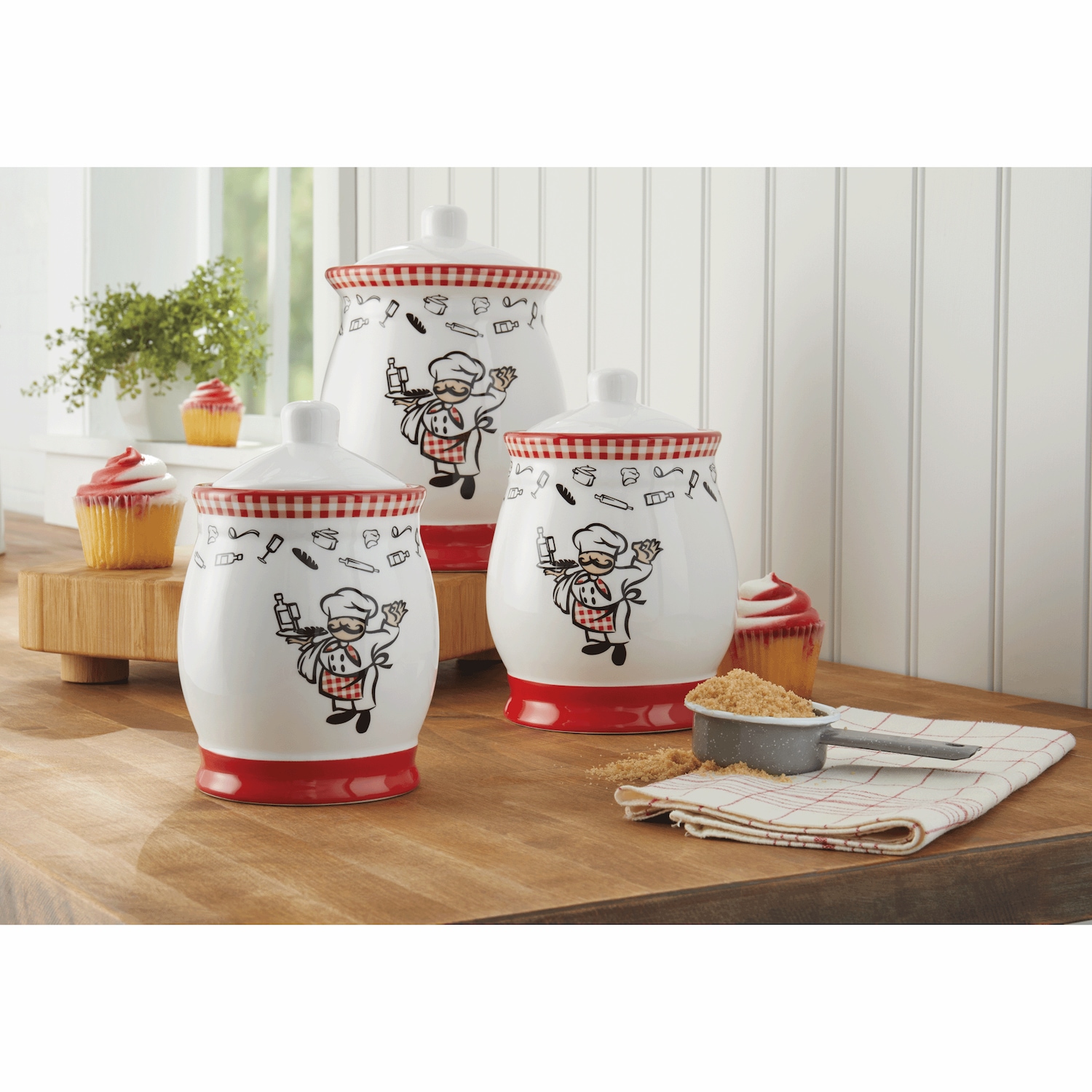 Chef 3-Piece Canister Set | Montgomery Ward