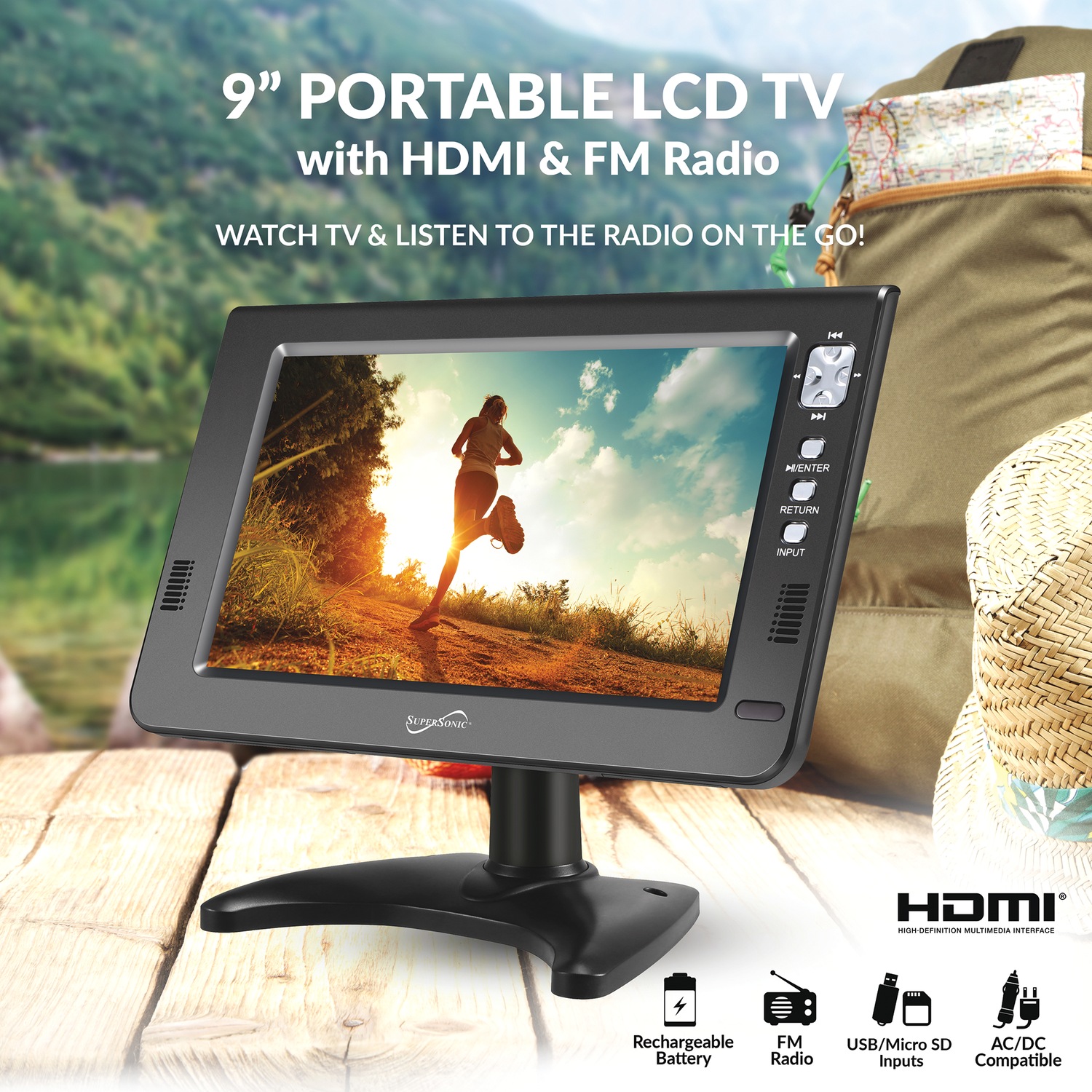 Supersonic 9" Portable TV with Radio | Montgomery Ward