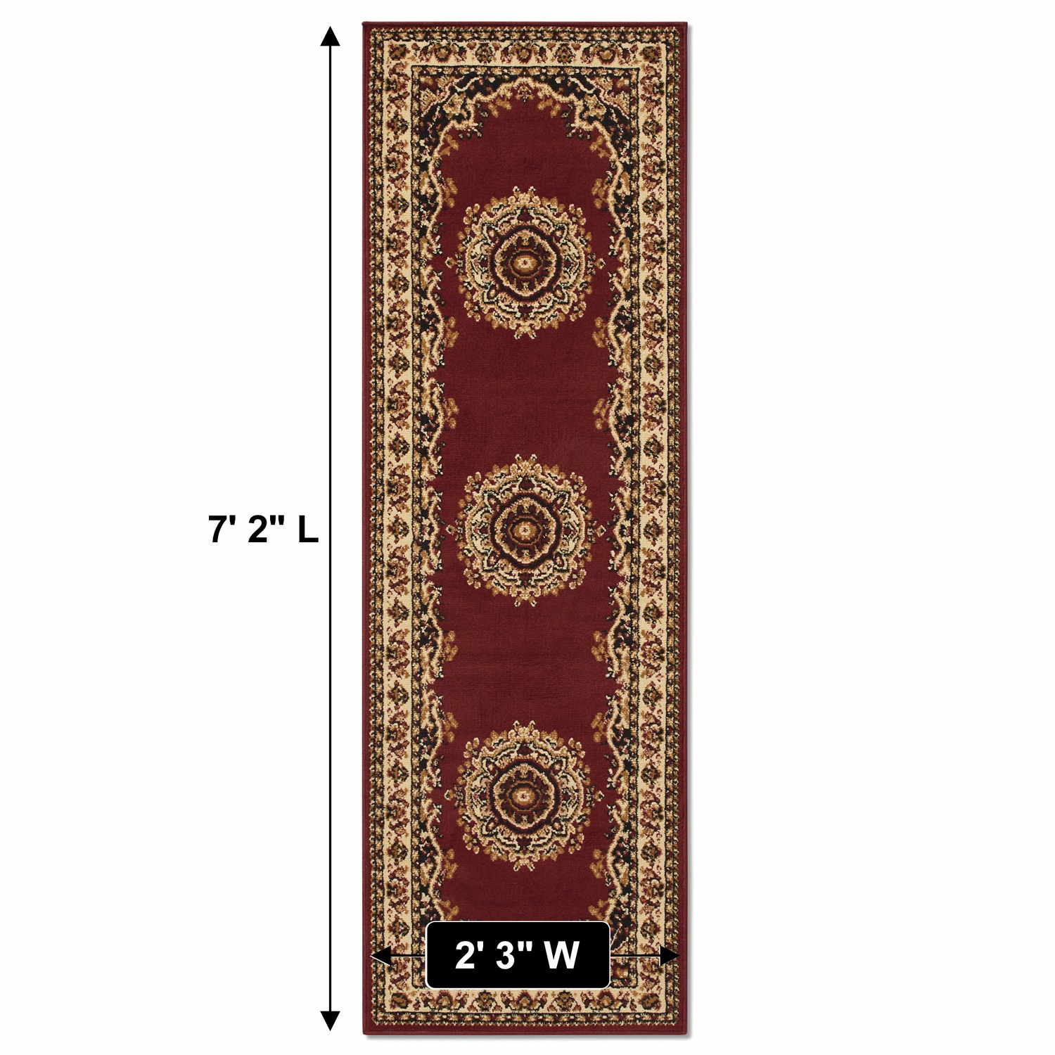 4-Piece Plush Floral Kirman Rug Set with Runner and Mats | Montgomery Ward