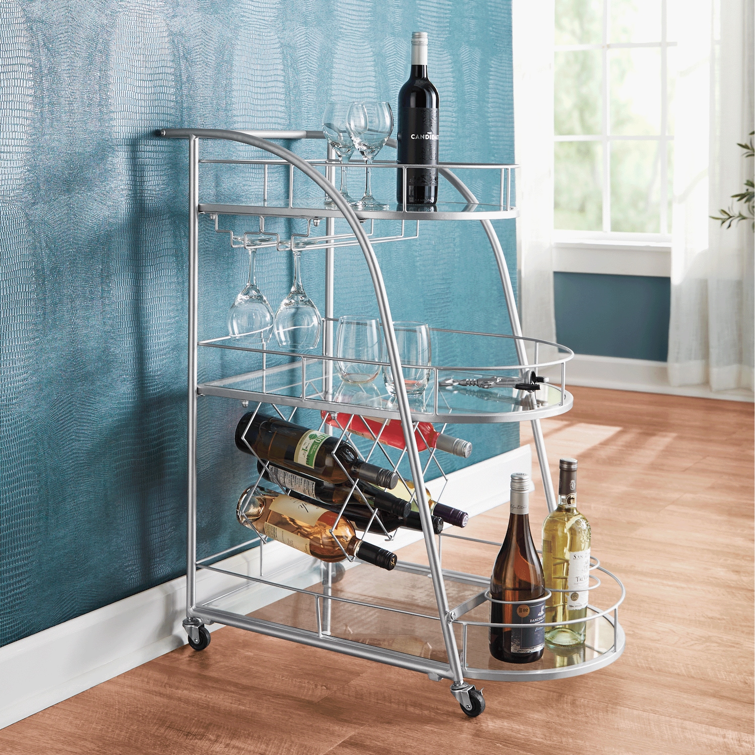 Tracey Mobile Wine Rack | Montgomery Ward