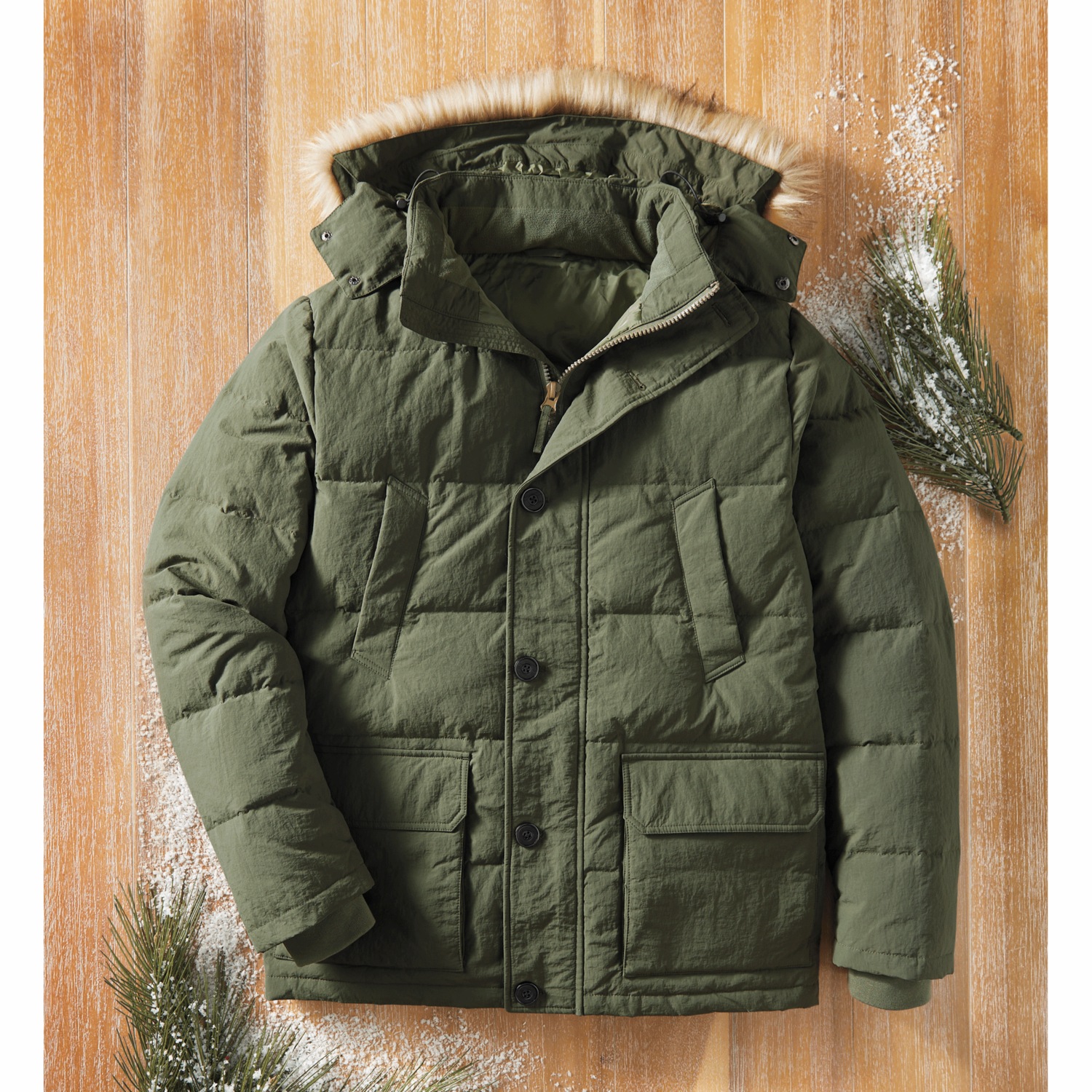 Hooded Down-Blend Jacket | Montgomery Ward