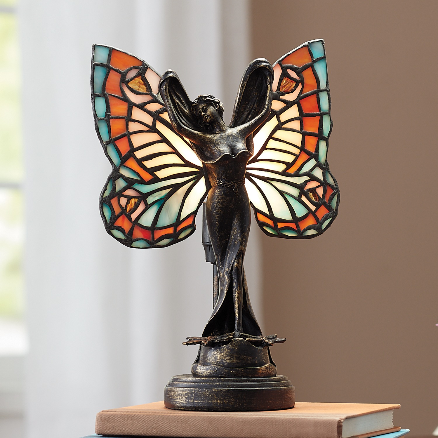 Stained Glass Fairy Accent Lamp | Montgomery Ward