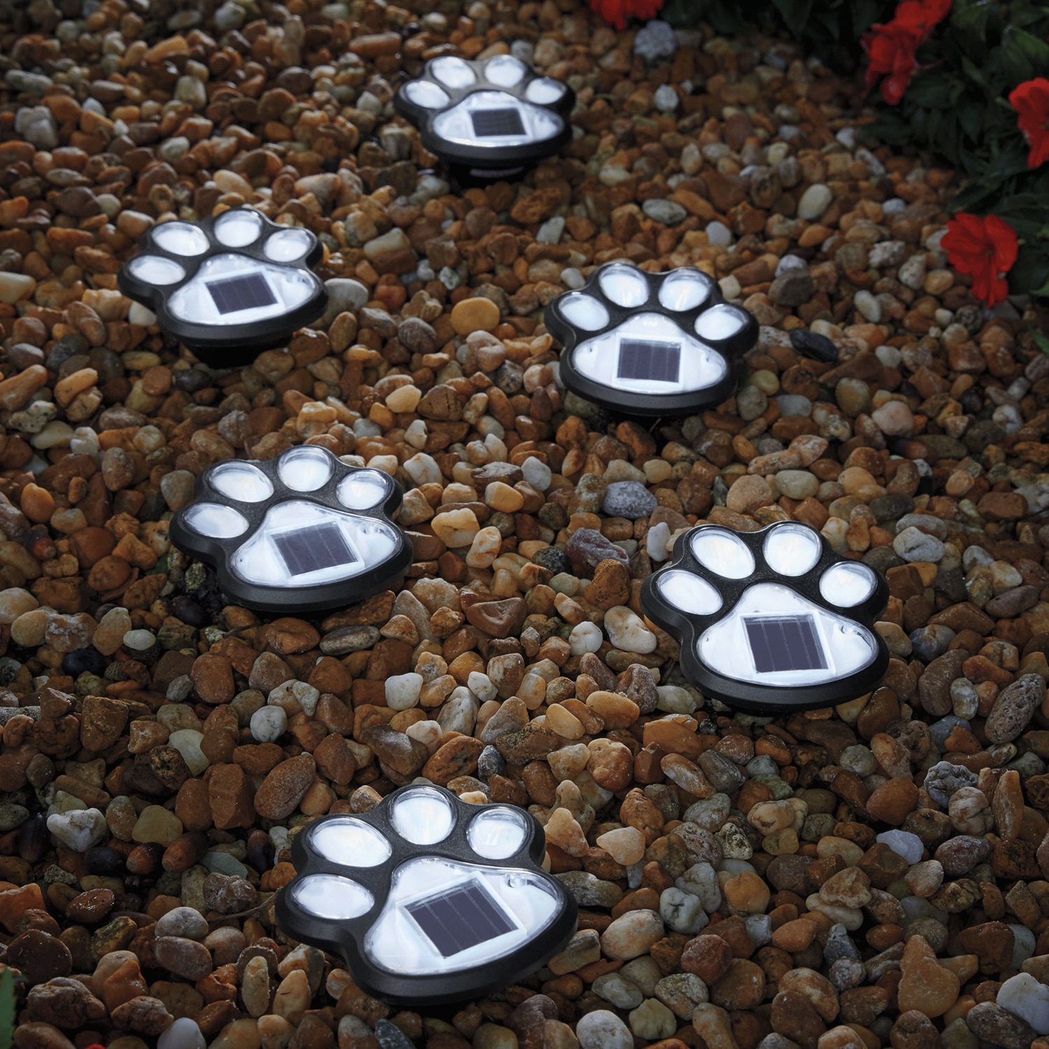 Set of 6 Solar Paw Stake Lights | Montgomery Ward