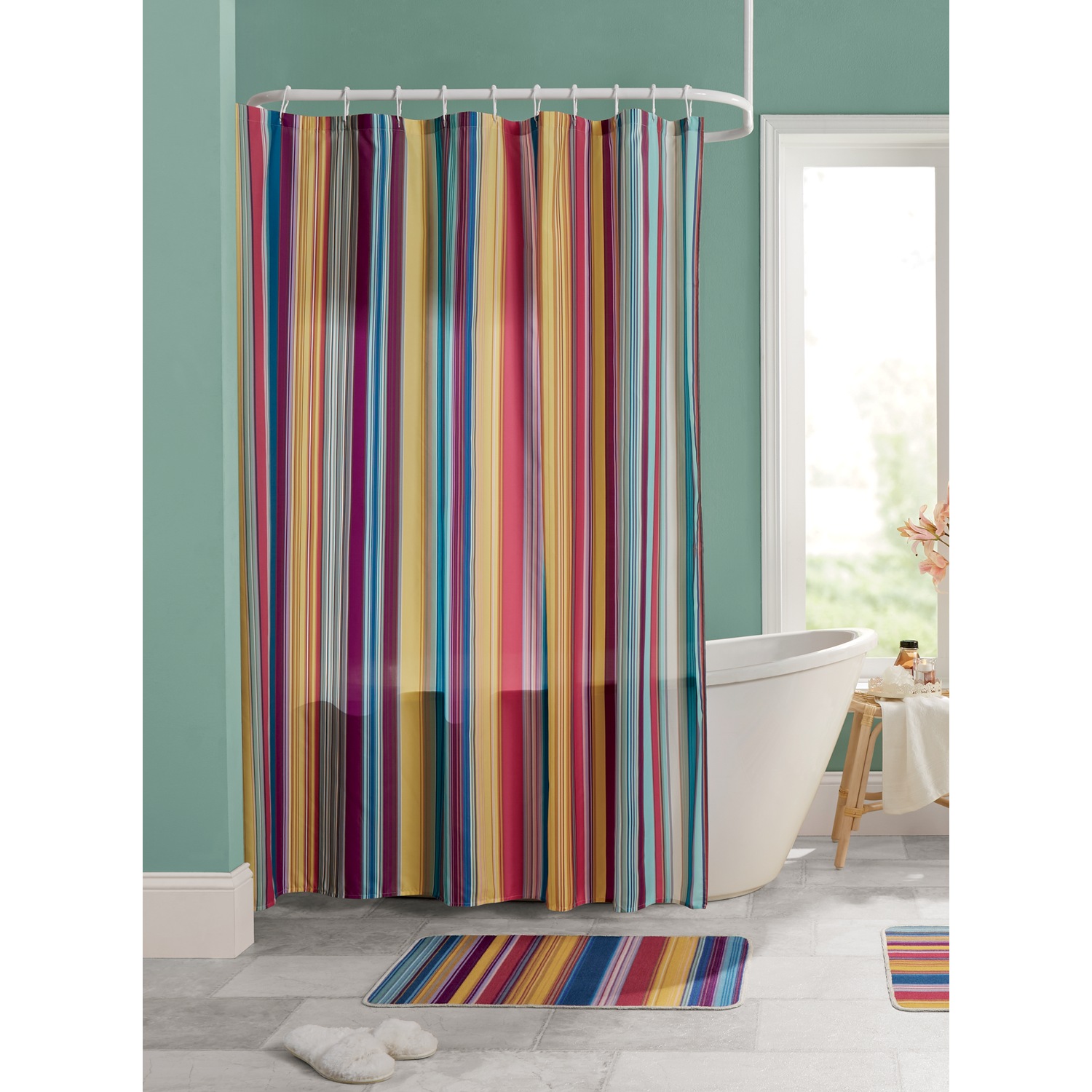 Color Connection Striped Shower Curtain | Montgomery Ward