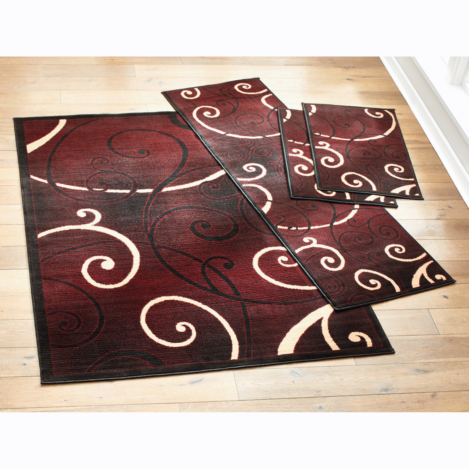 4-Piece Scrollwork Rug Set | Montgomery Ward