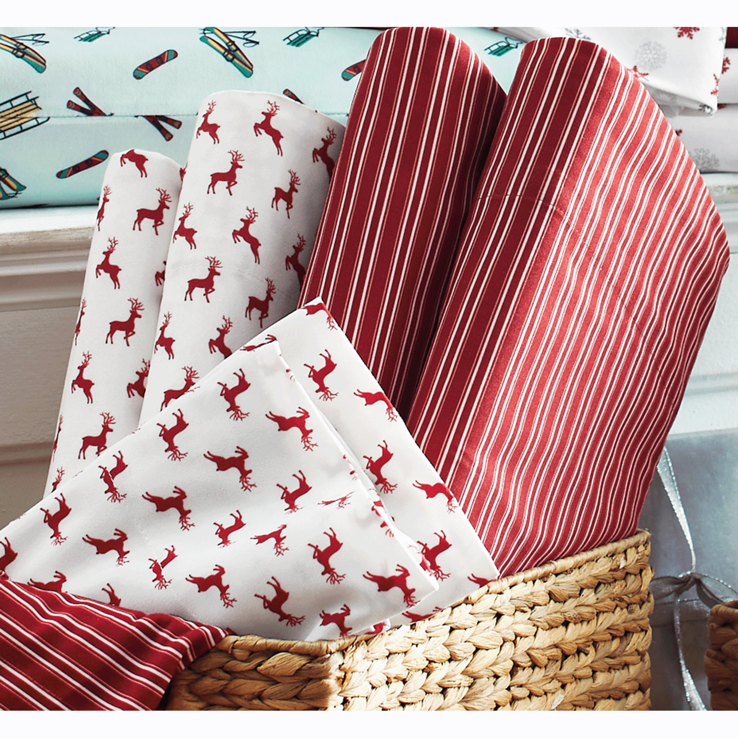 Holiday Print 2-Pack Flannel Sheet Set | Montgomery Ward