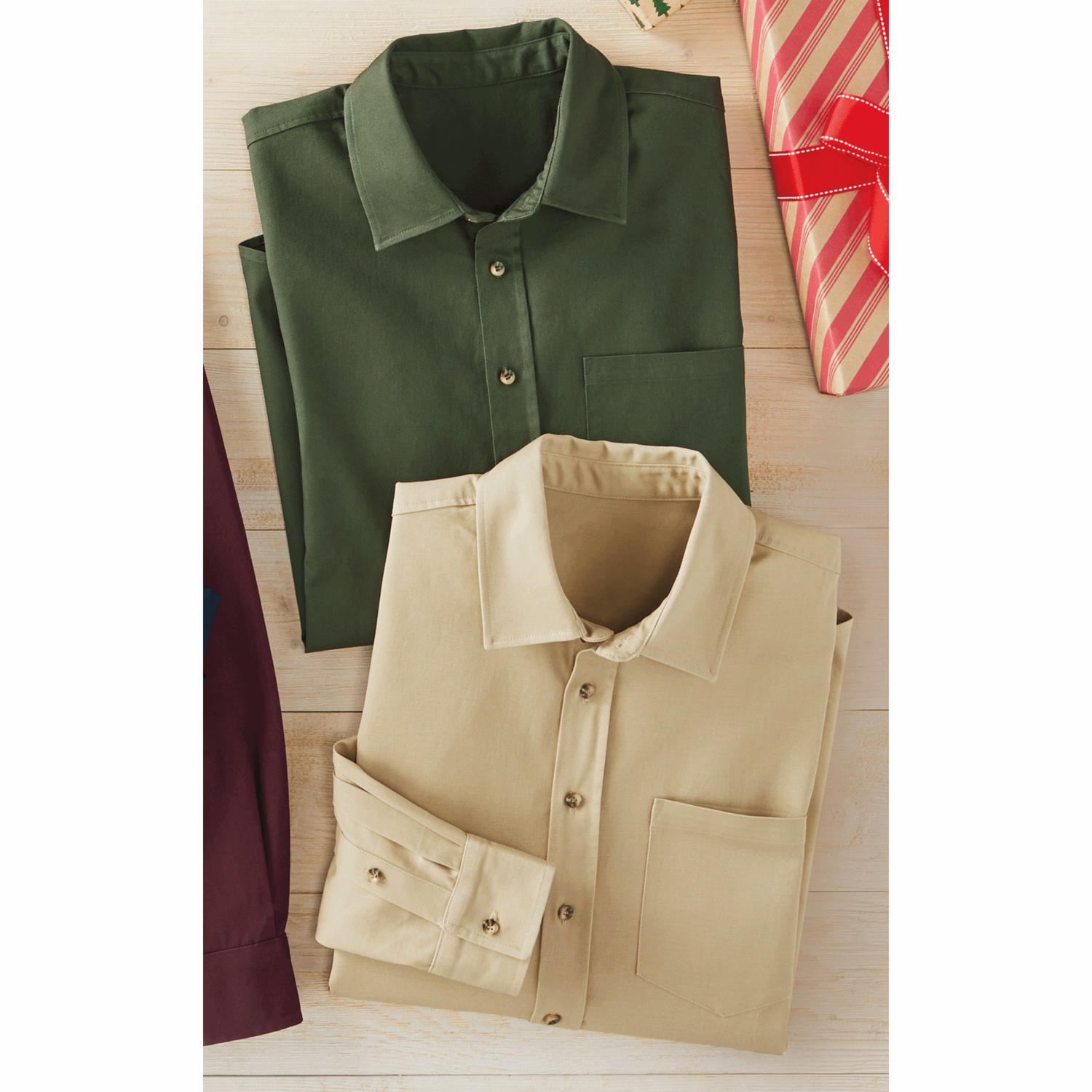 2-Pack Solid Twill Shirts | Montgomery Ward