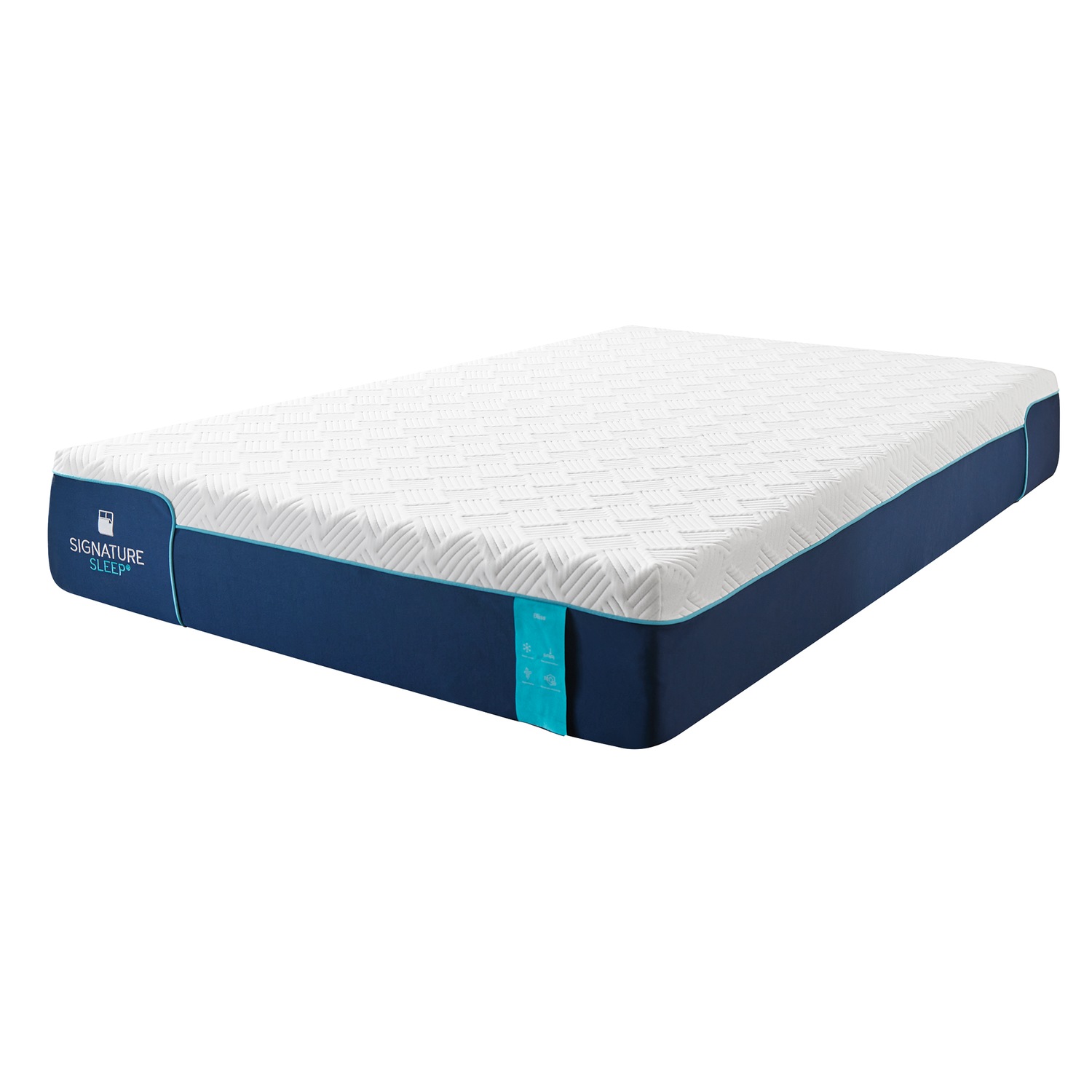 Signature Sleep Bliss 12" Charcoal Cool Gel Memory Foam Mattress ...
