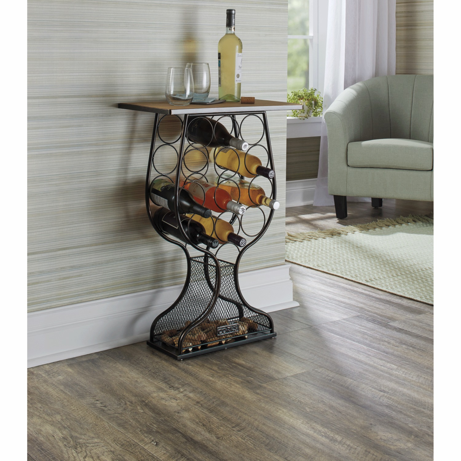 Cork & Wine Bottle Rack | Montgomery Ward