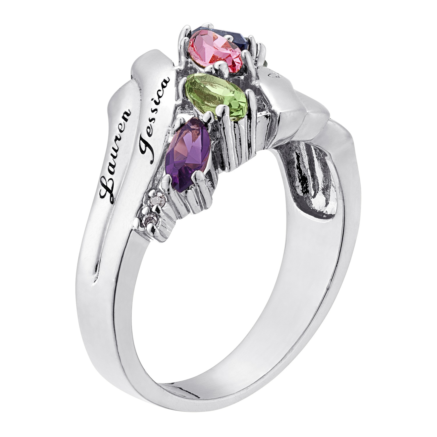 Marquis Magic Family Name and Birthstone Ring | Montgomery Ward