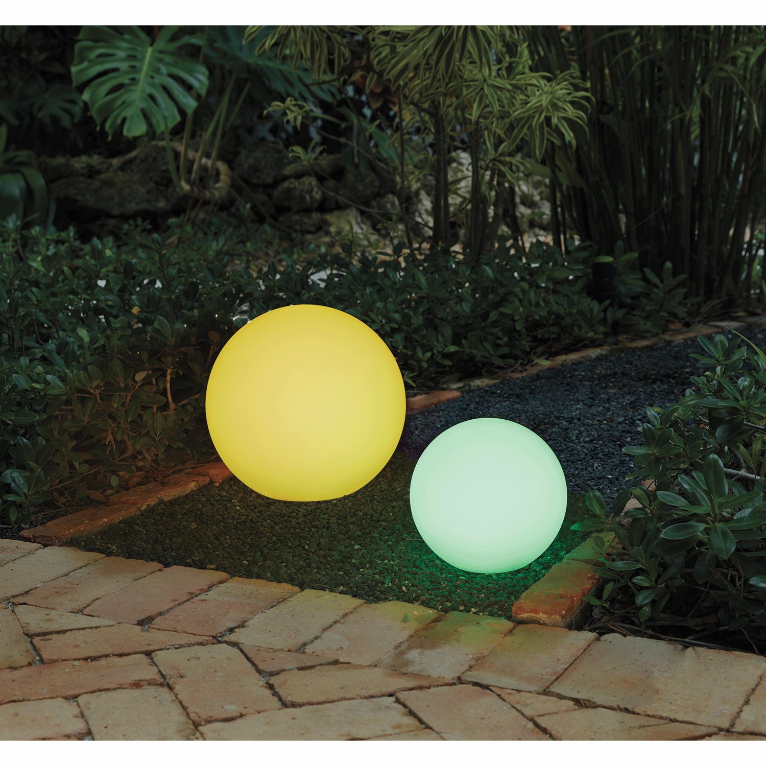Set of 2 Color-Changing Solar Orbs | Montgomery Ward