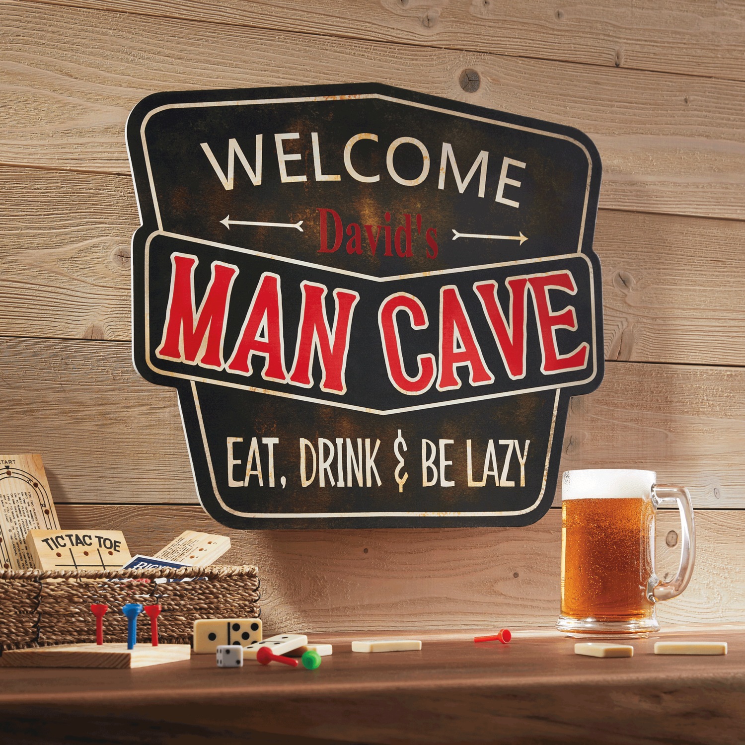 Welcome Man Cave Wall Sign | Montgomery Ward