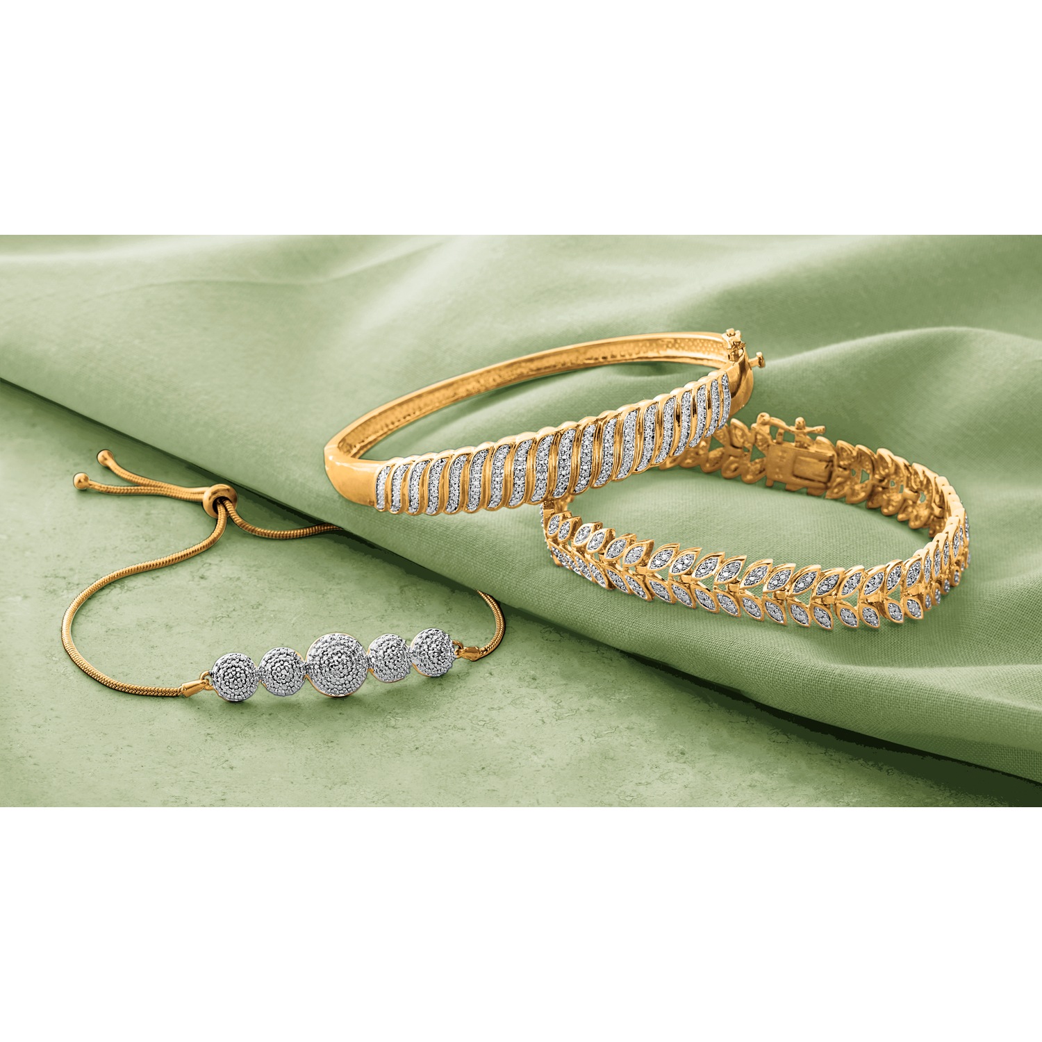 3-Piece Diamond Bracelet Set | Montgomery Ward
