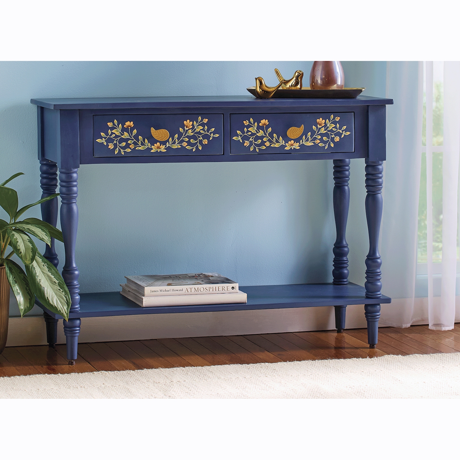 Hand-Painted Flower Console | Montgomery Ward