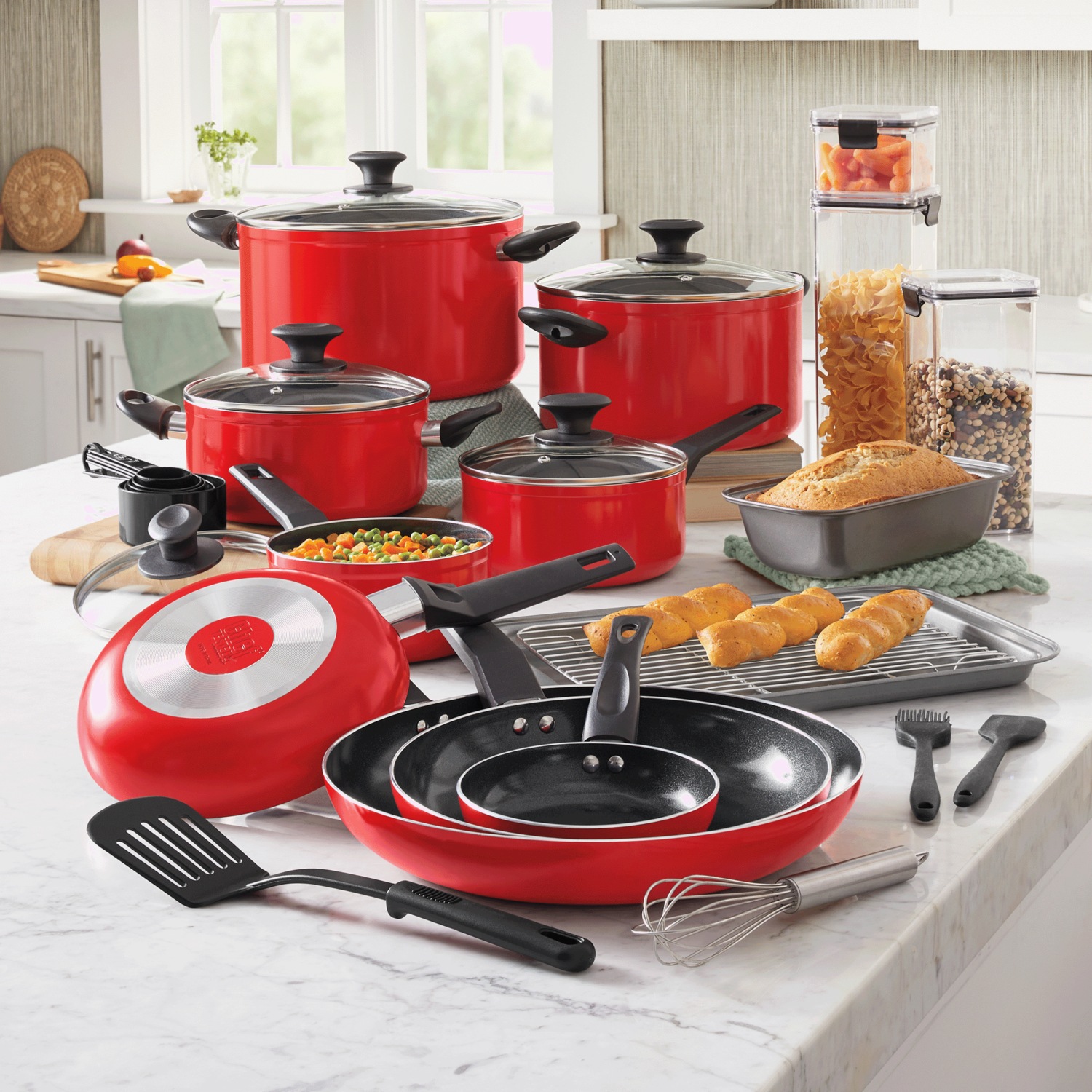 Chef Tested 32-Piece Ceramic Nonstick Cookware Set | Montgomery Ward